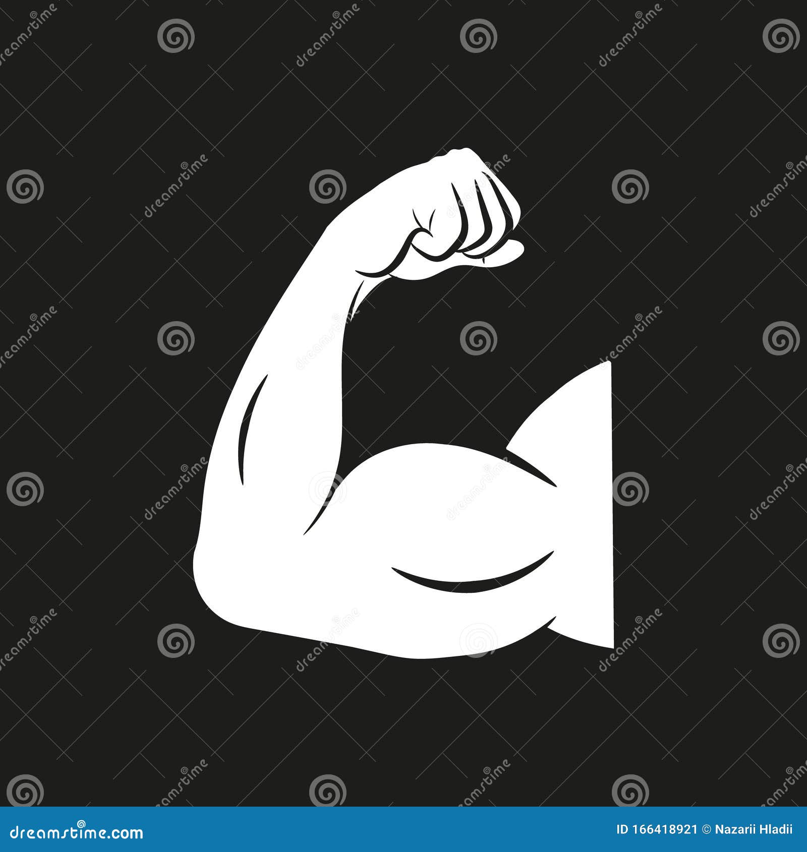 Biceps Arm Curl Vector Icon Design. Isolated. Stock Vector ...