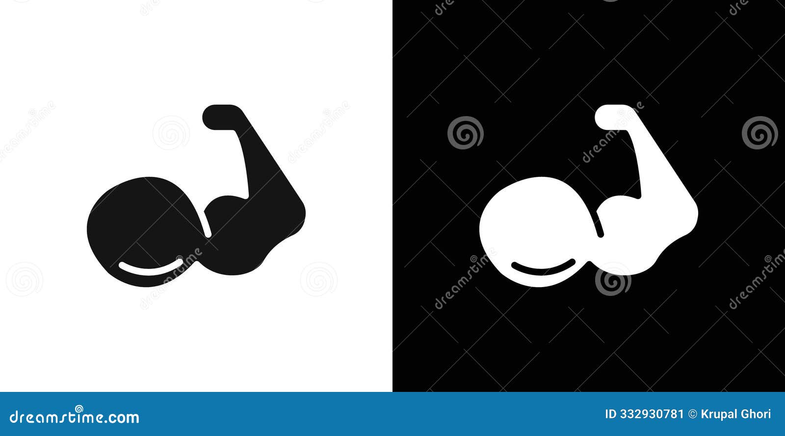 Biceps Icon Logo Set Vector Stock Vector - Illustration of athletic ...