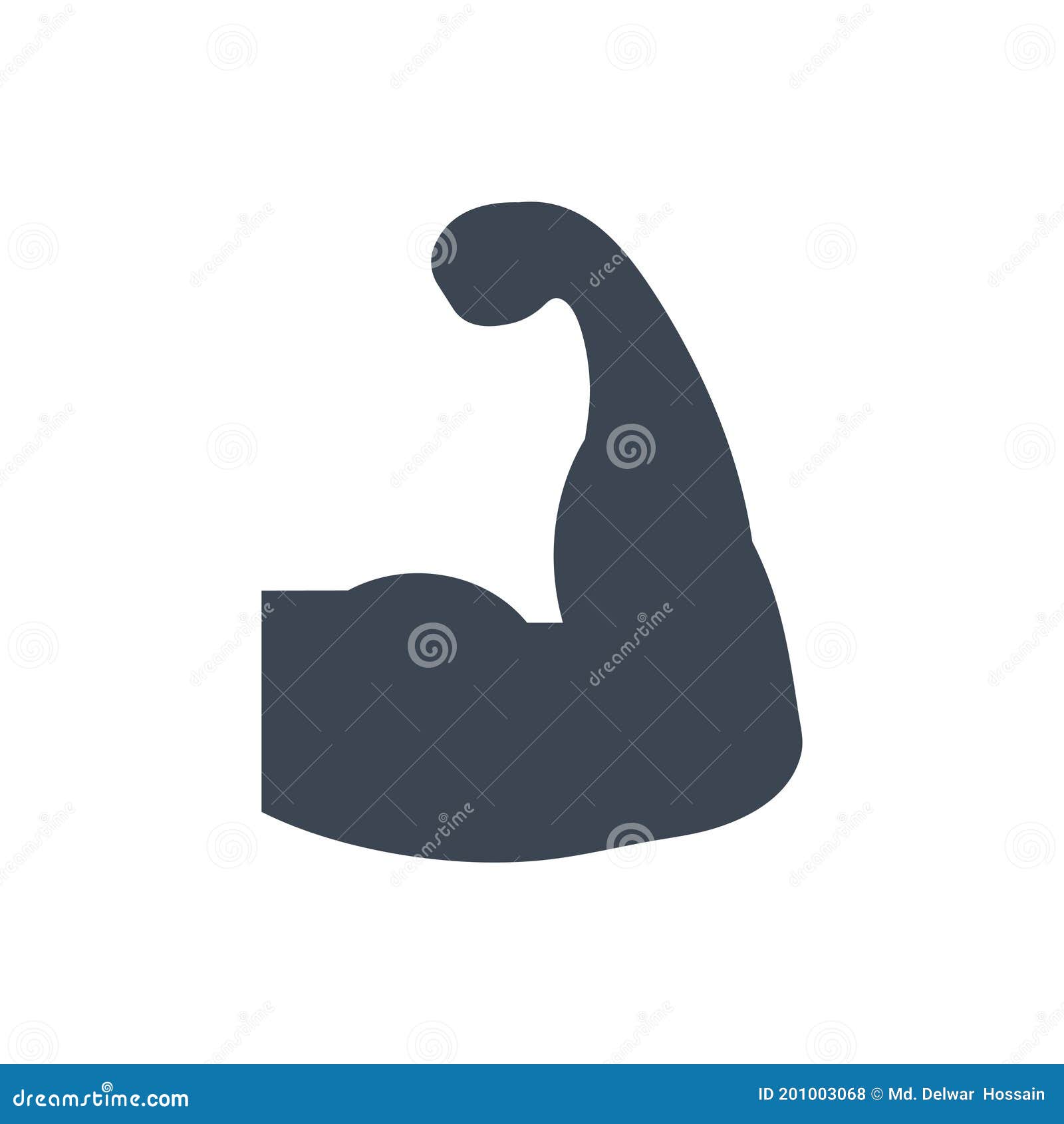 Biceps Icon. Simple Vector Graphics Stock Vector - Illustration of ...
