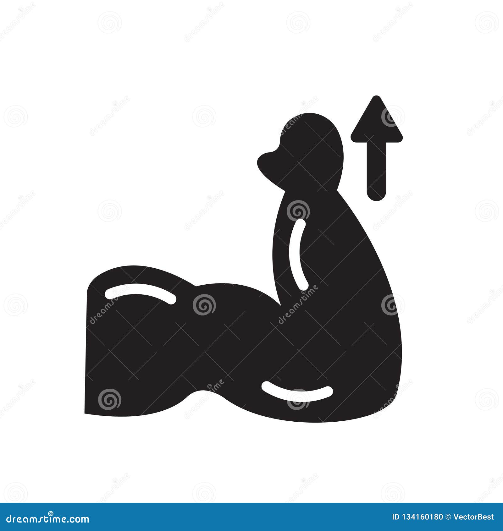 Biceps Icon Vector Sign and Symbol Isolated on White Background Stock ...
