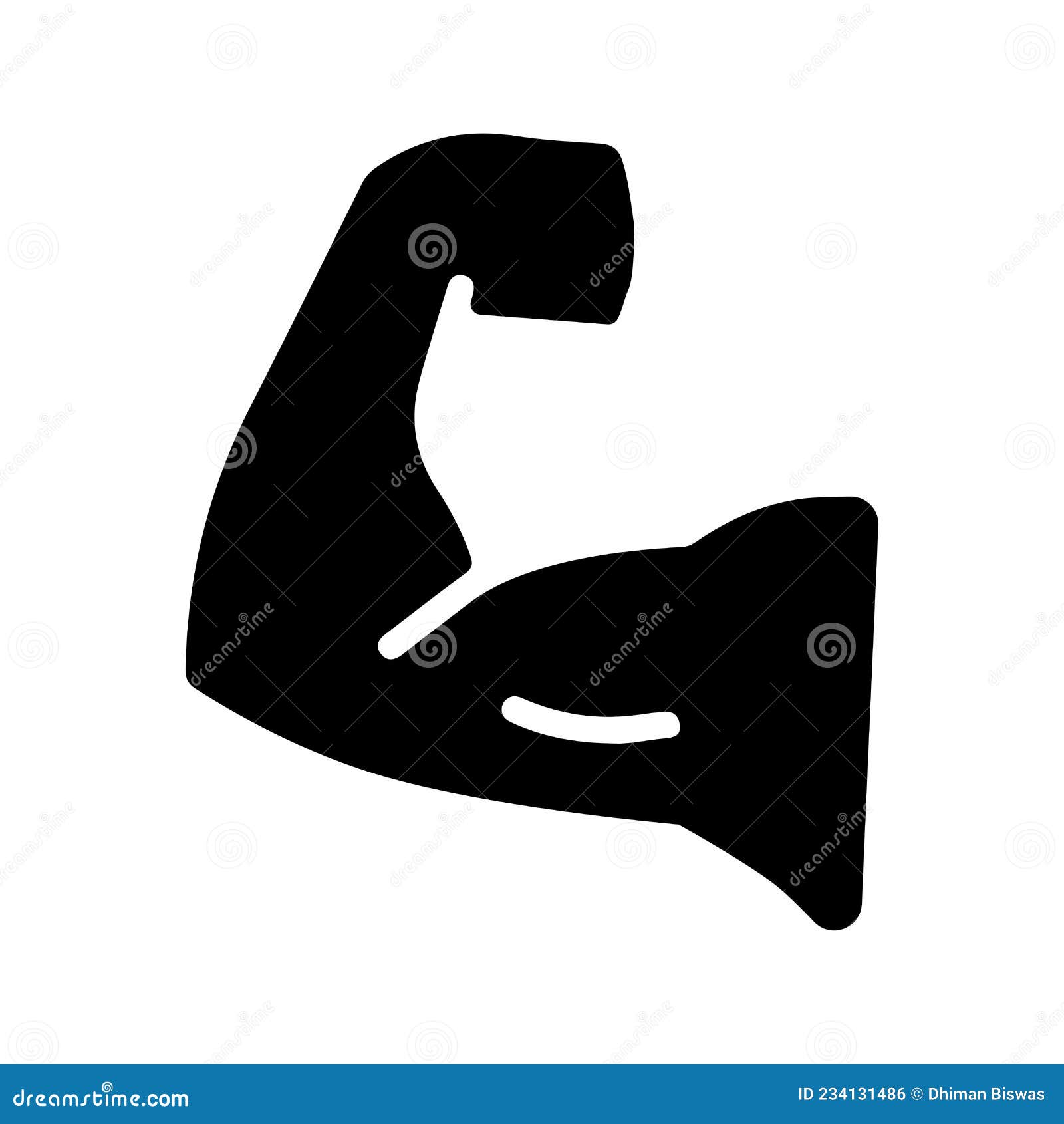 Biceps, Muscle Icon. Simple Editable Vector Illustration Stock Vector ...