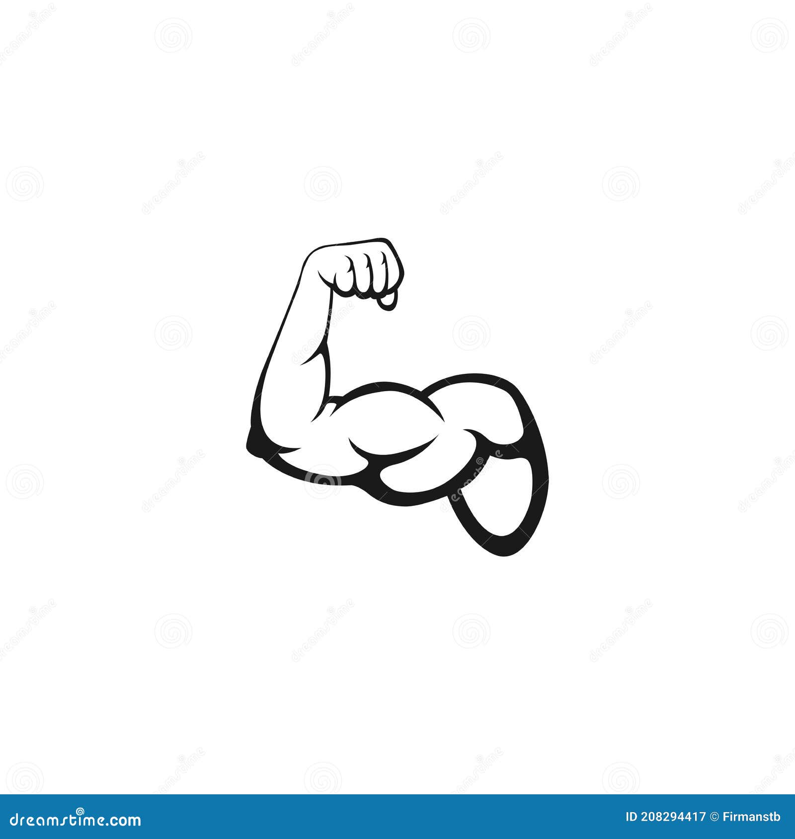 Biceps Muscle Icon Logo Vector Design Template. Strong Arm, Muscle Arm ...