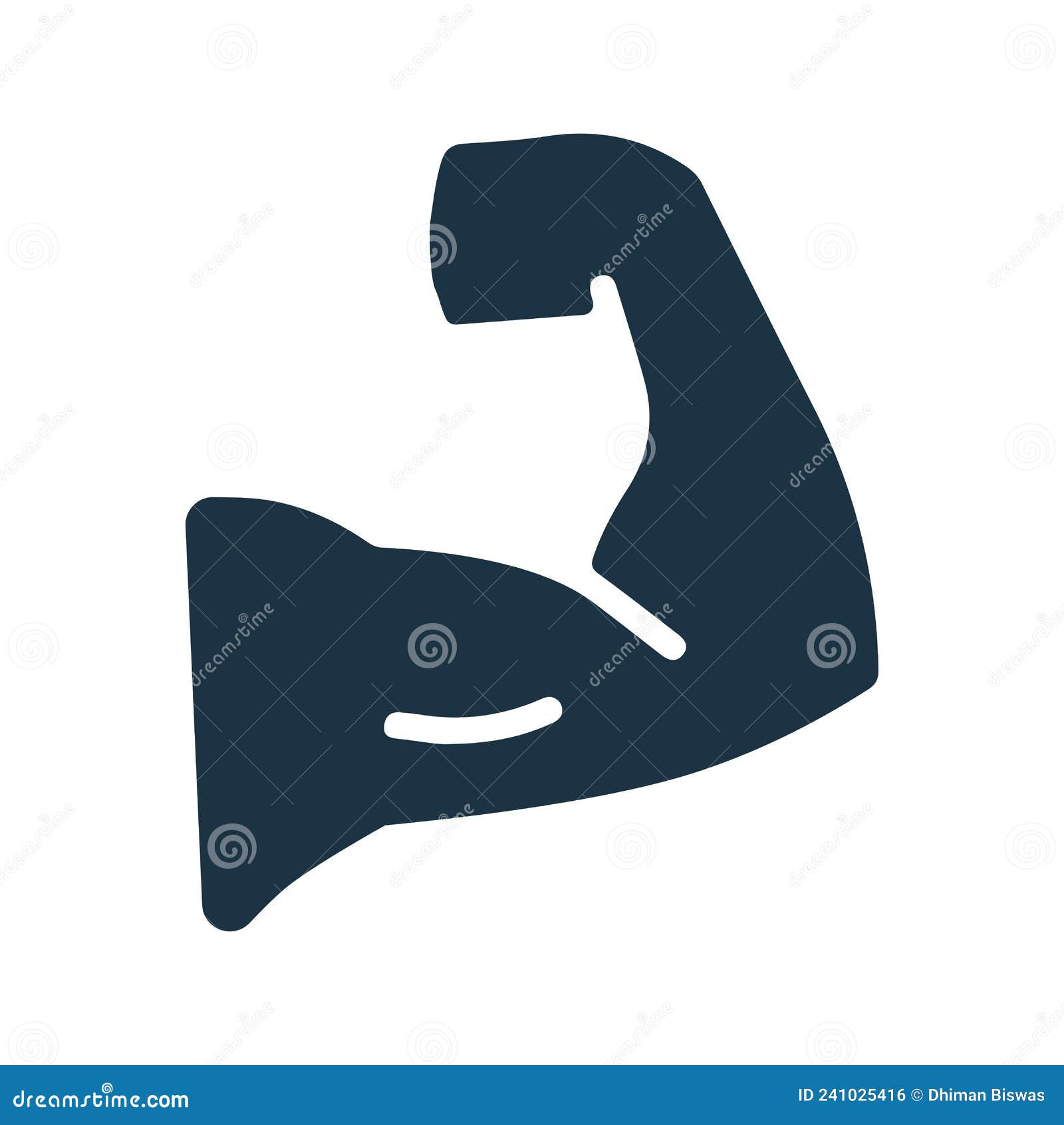 Biceps, Muscle Icon. Simple Editable Vector Illustration Stock ...