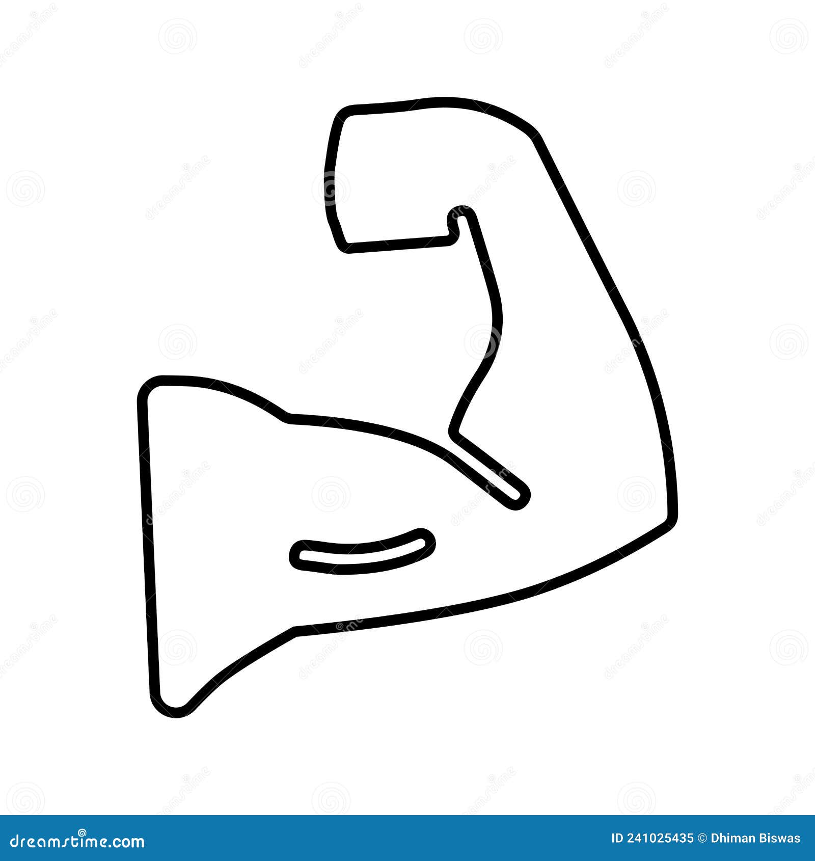 Biceps, Muscle Line Icon. Outline Vector Stock Illustration ...