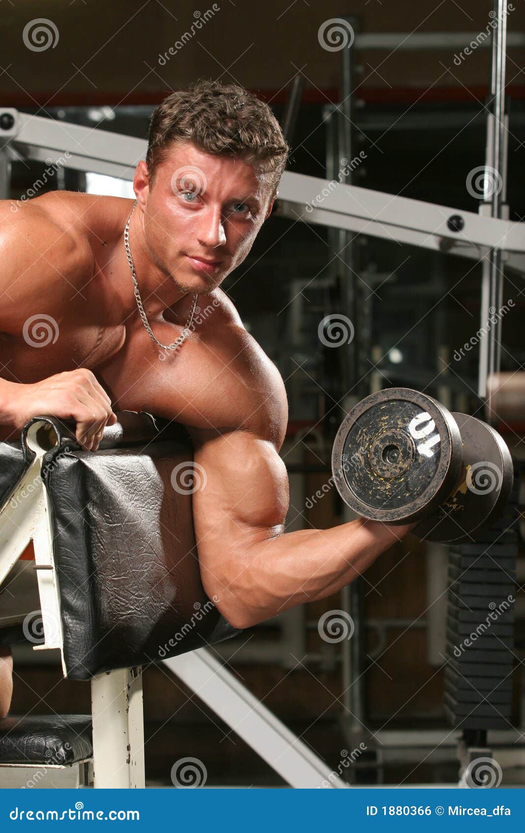 One Arm Preacher Curls