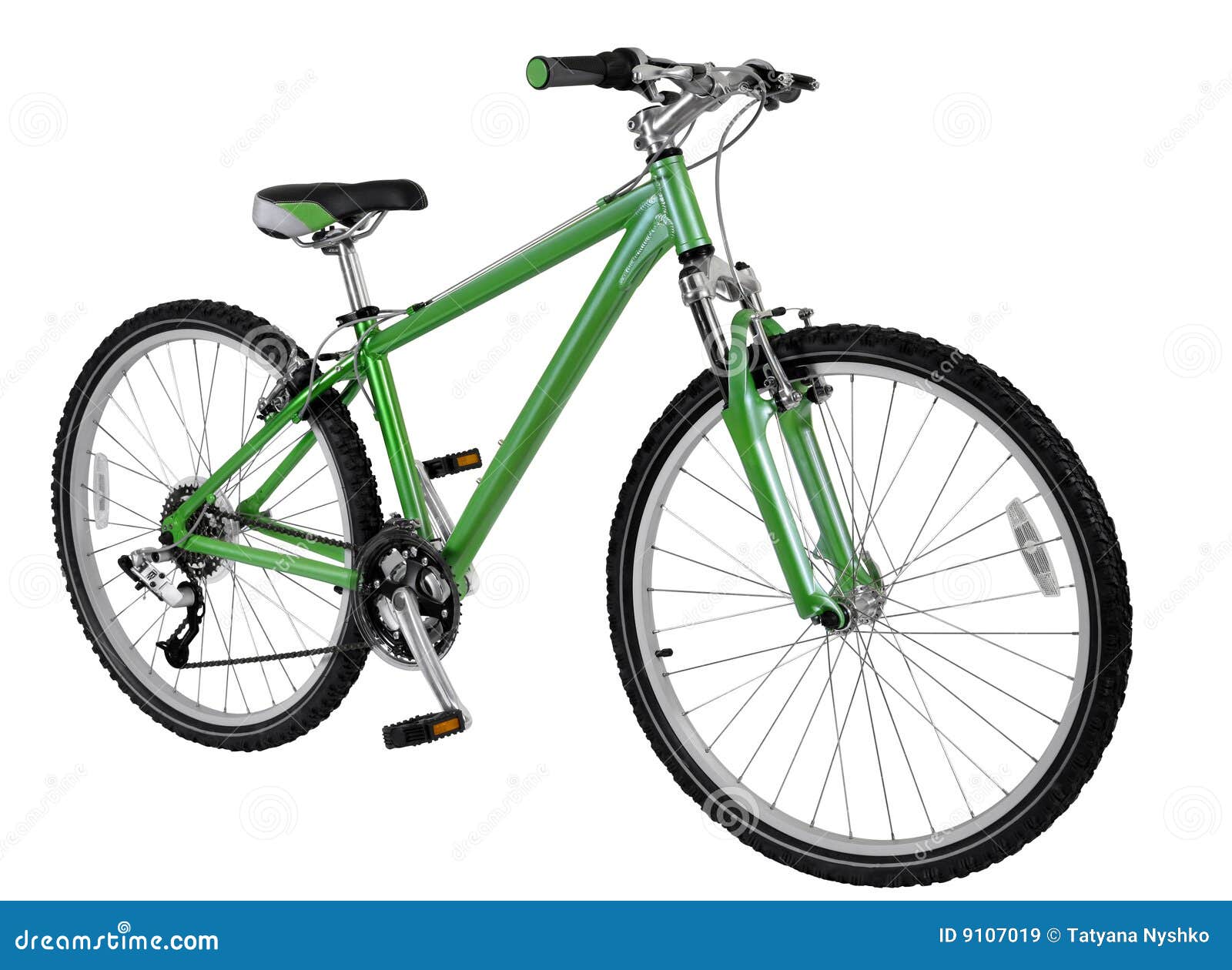 Bicicleta verde imagem de stock. Imagem de branco, ciclismo - 9107019