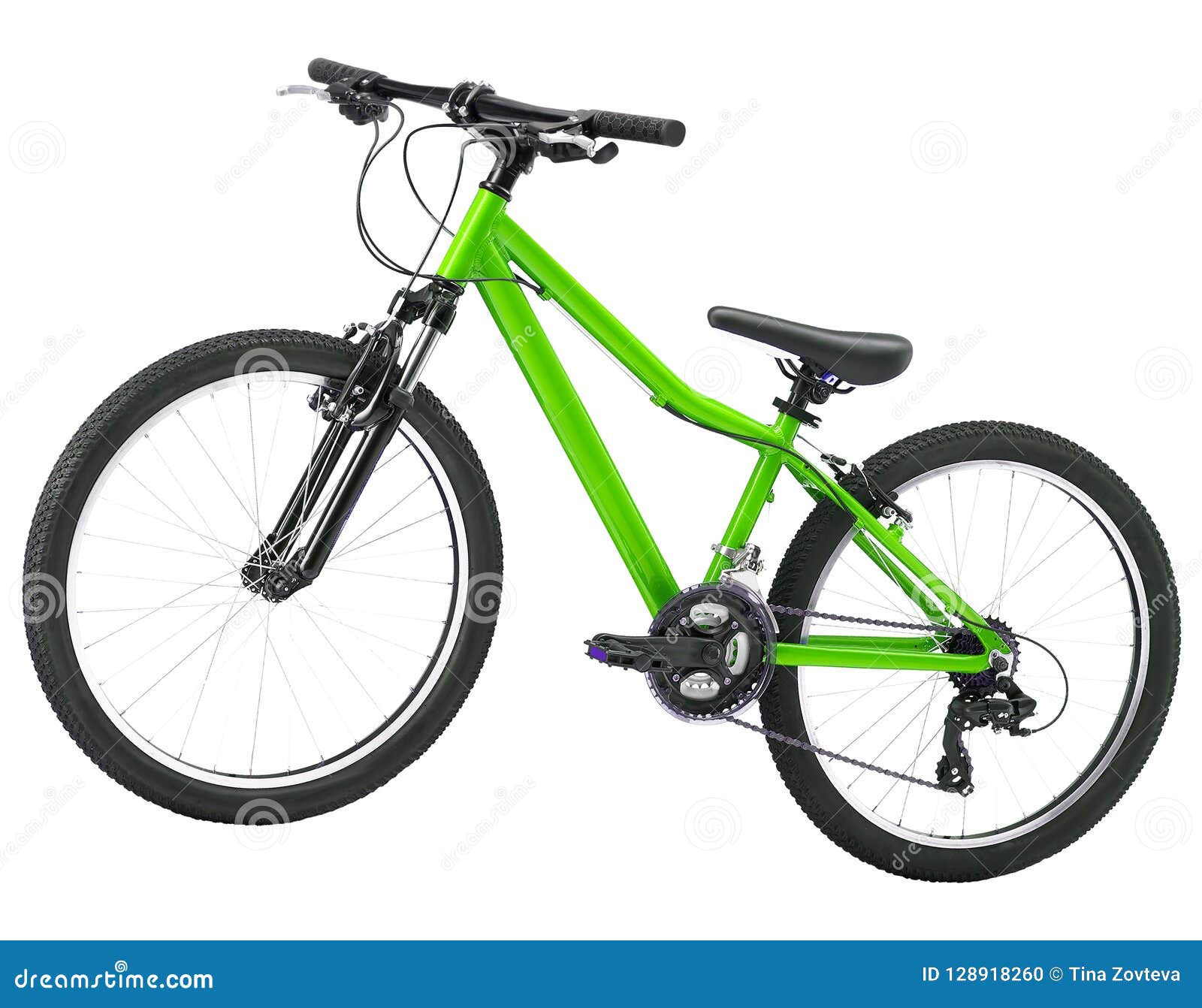 Bicicleta Verde Isolada No Branco Foto de Stock - Imagem de economia ...