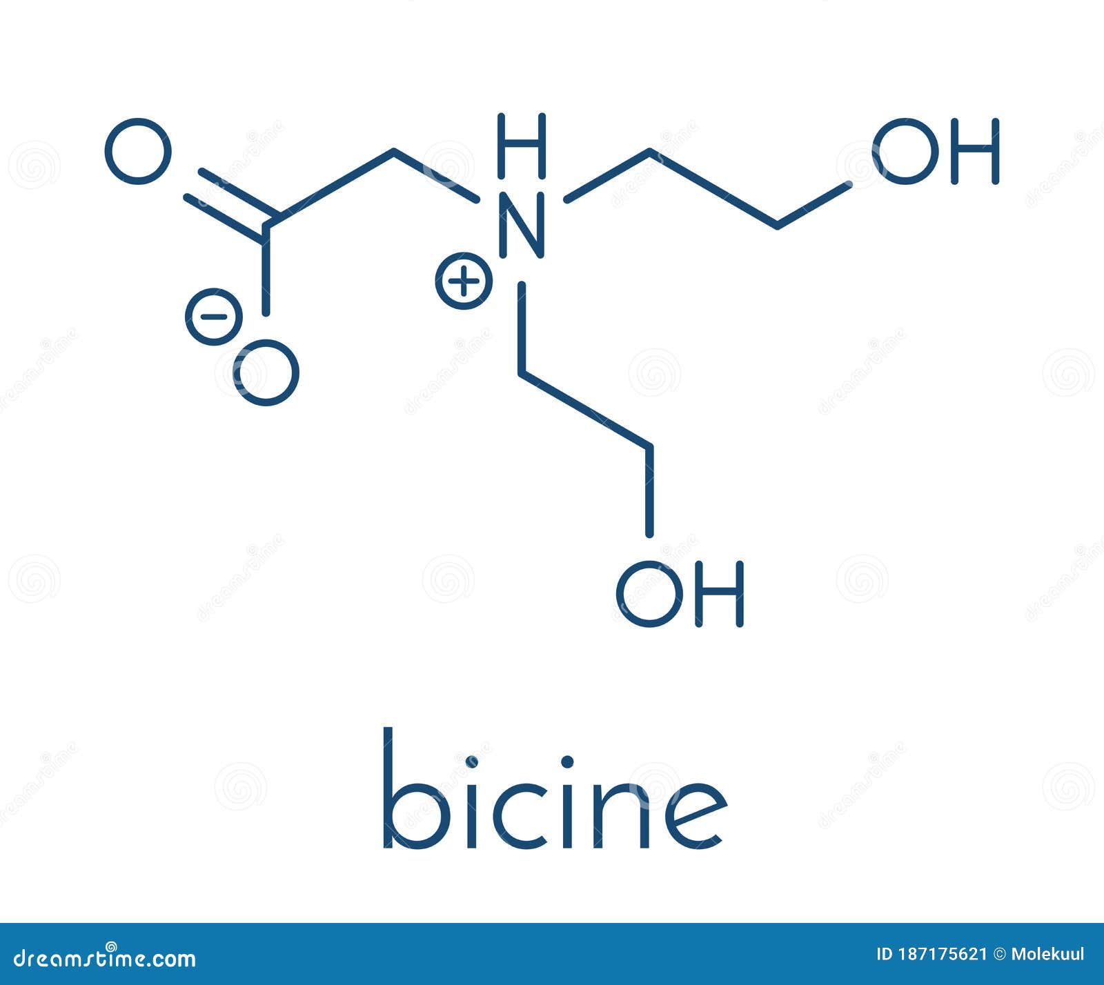 Bicine Buffering Agent Molecule. Skeletal Formula. Stock Vector ...