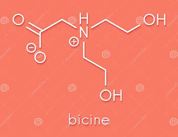 Bicine Buffering Agent Molecule. Skeletal Formula. Stock Illustration ...