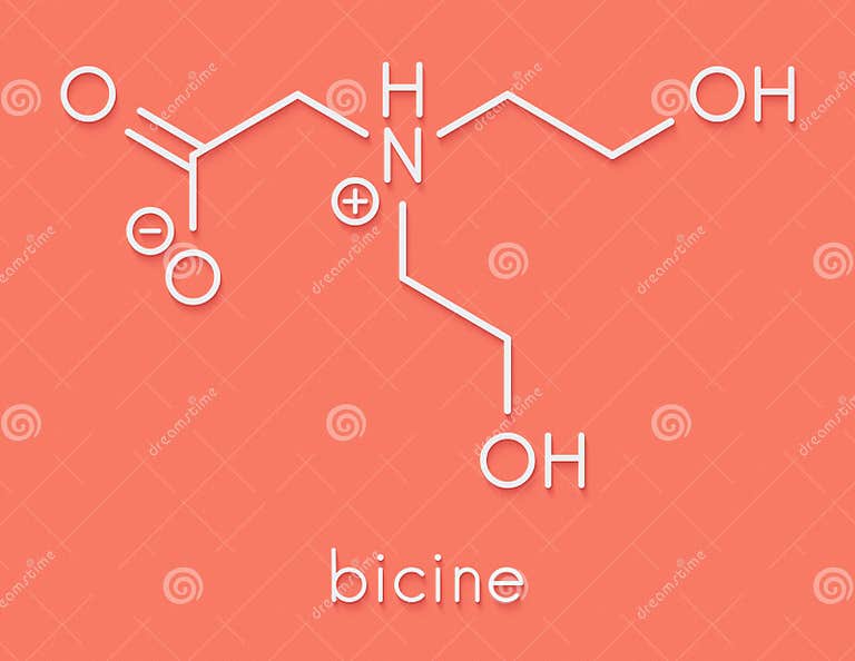 Bicine Buffering Agent Molecule. Skeletal Formula. Stock Illustration ...