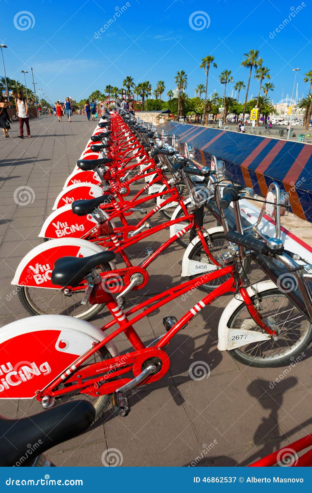 Bicing Vodafone - Barcelona Spain Editorial Photography - Image of ...