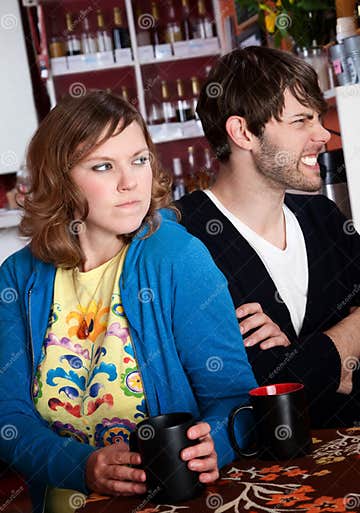 Bickering and Frustrated Couple Stock Photo - Image of blue, handsome ...