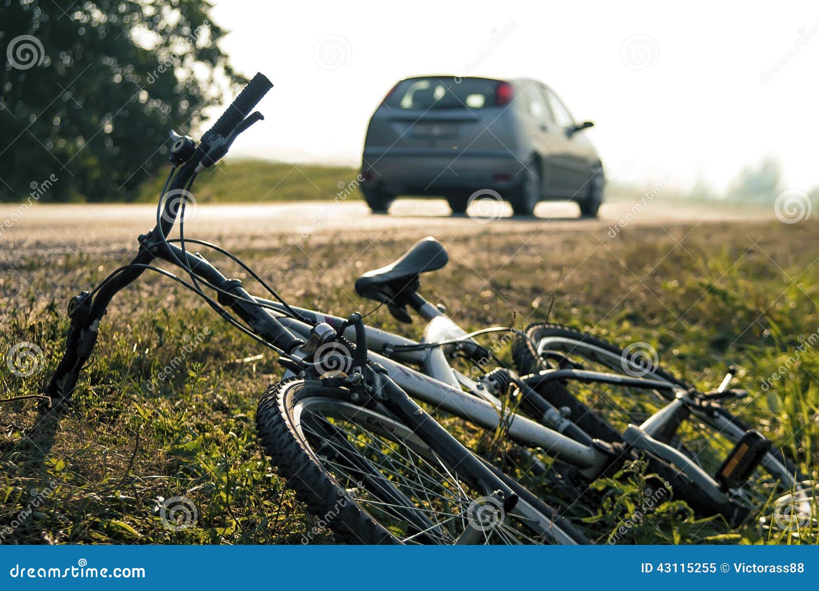 Bicycle accident stock image. Image of road, crash, situation - 43115255