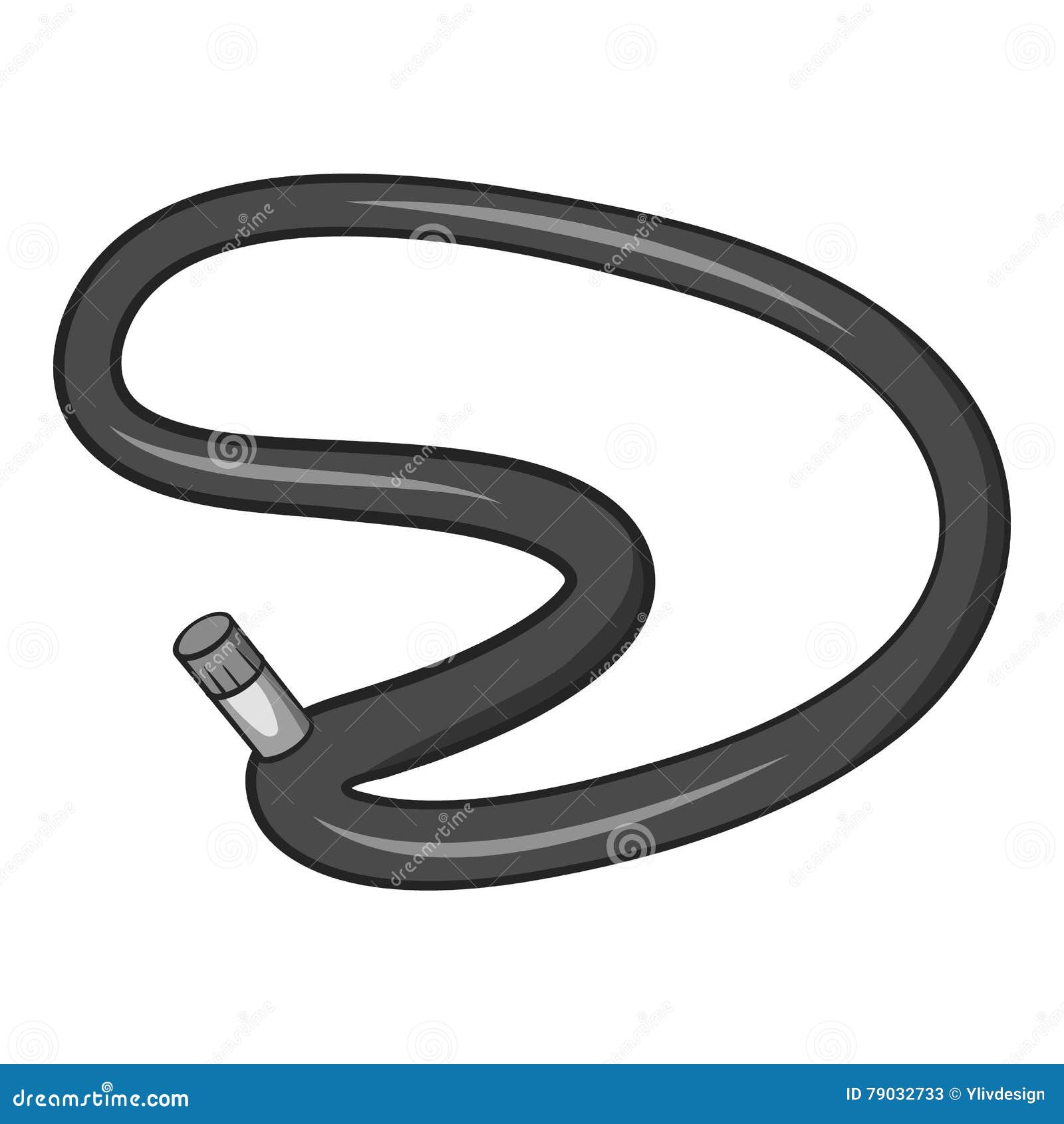 Bicycle Air Chamber Icon, Gray Monochrome Style Stock Vector ...