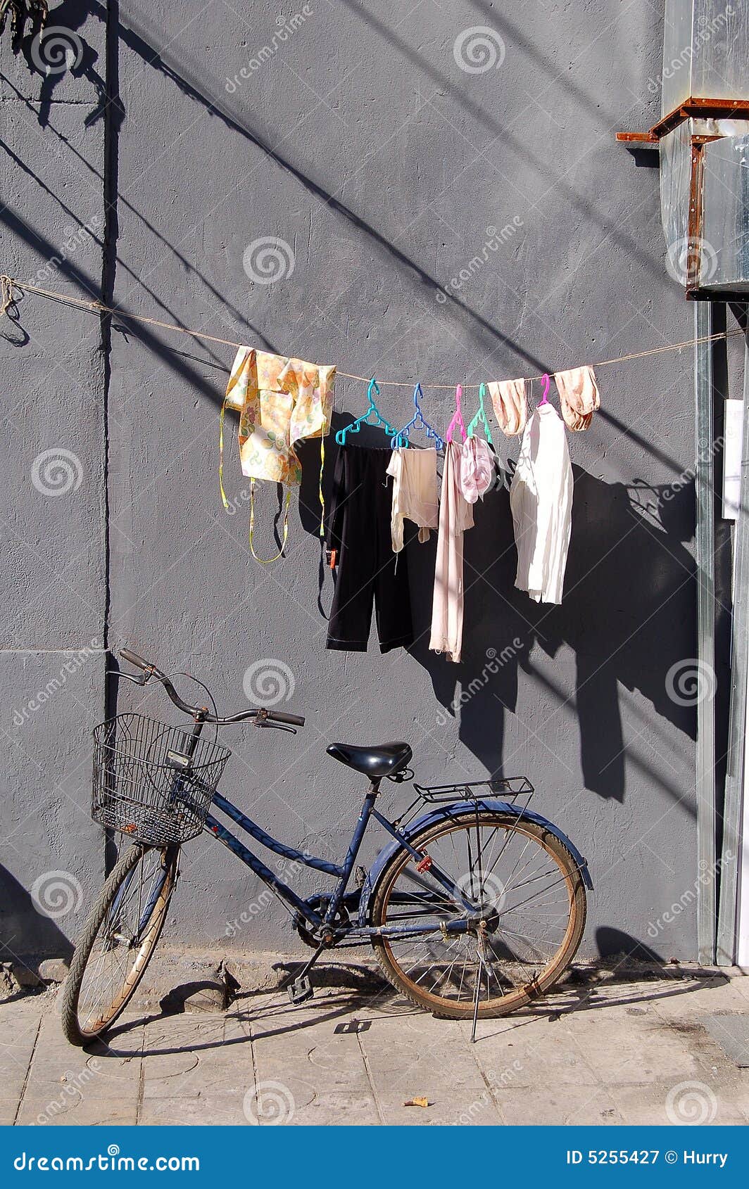 Airing Clothes On A Balcony Royalty-Free Stock Image | CartoonDealer ...