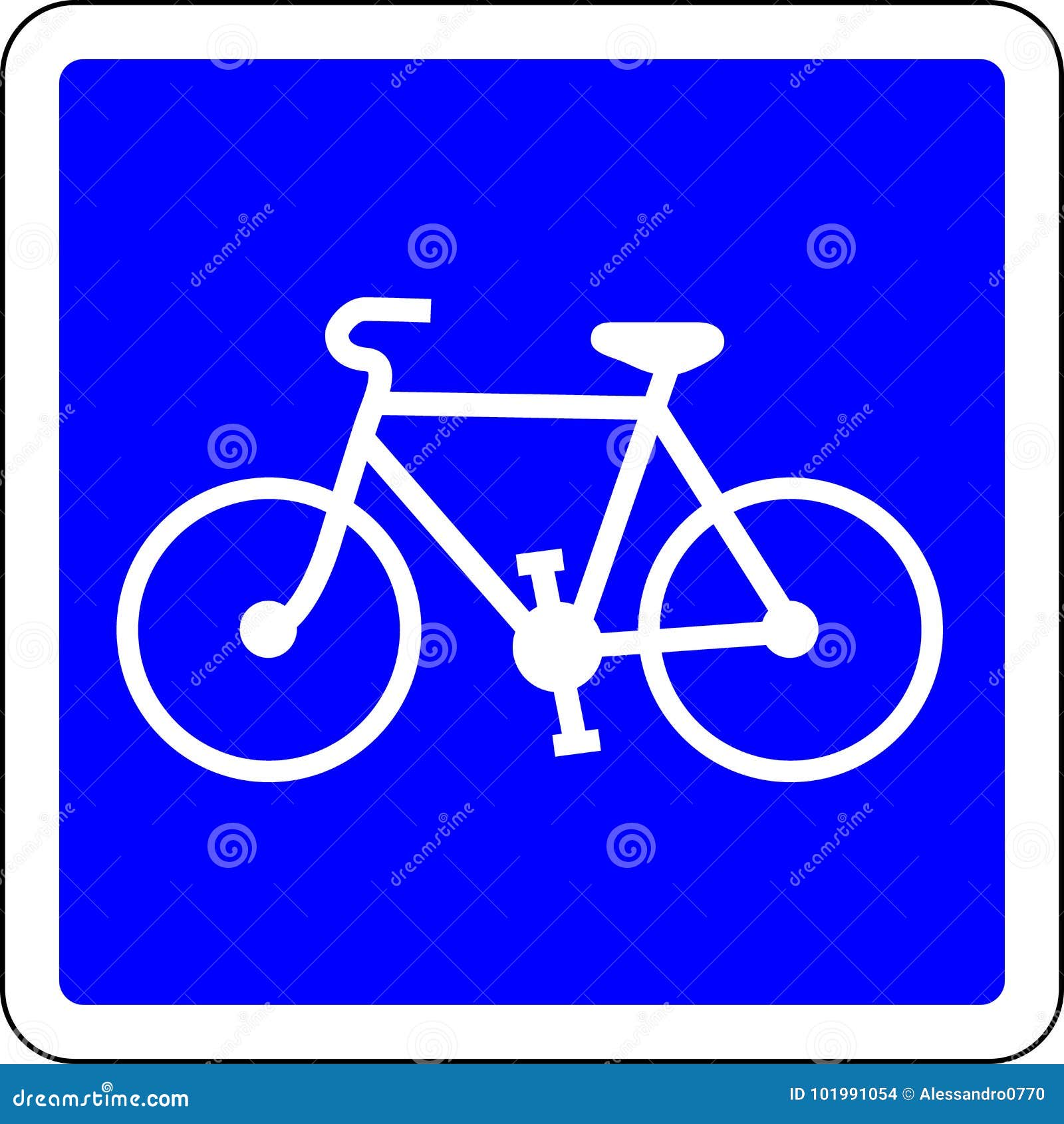 Bicycle allowed road sign stock illustration. Illustration of design ...