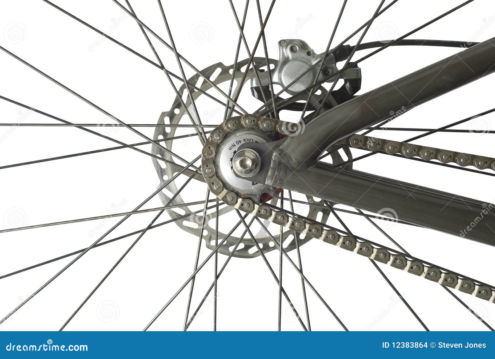 Bicycle Back Wheel stock photo. Image of mechanical, frame - 12383864