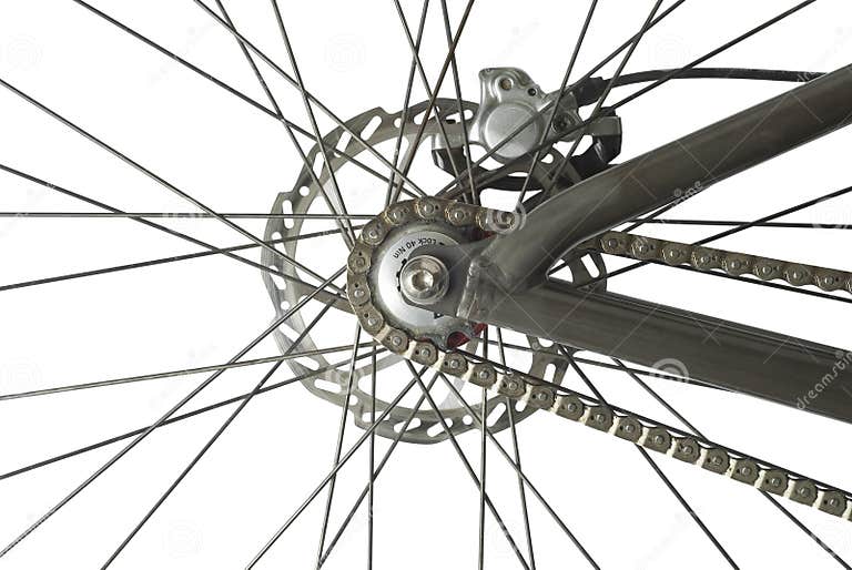 Bicycle Back Wheel stock photo. Image of mechanical, frame - 12383864