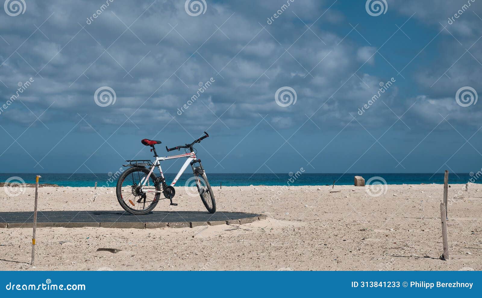 Bicycle on a beach stock image. Image of outdoor, seascape - 313841233