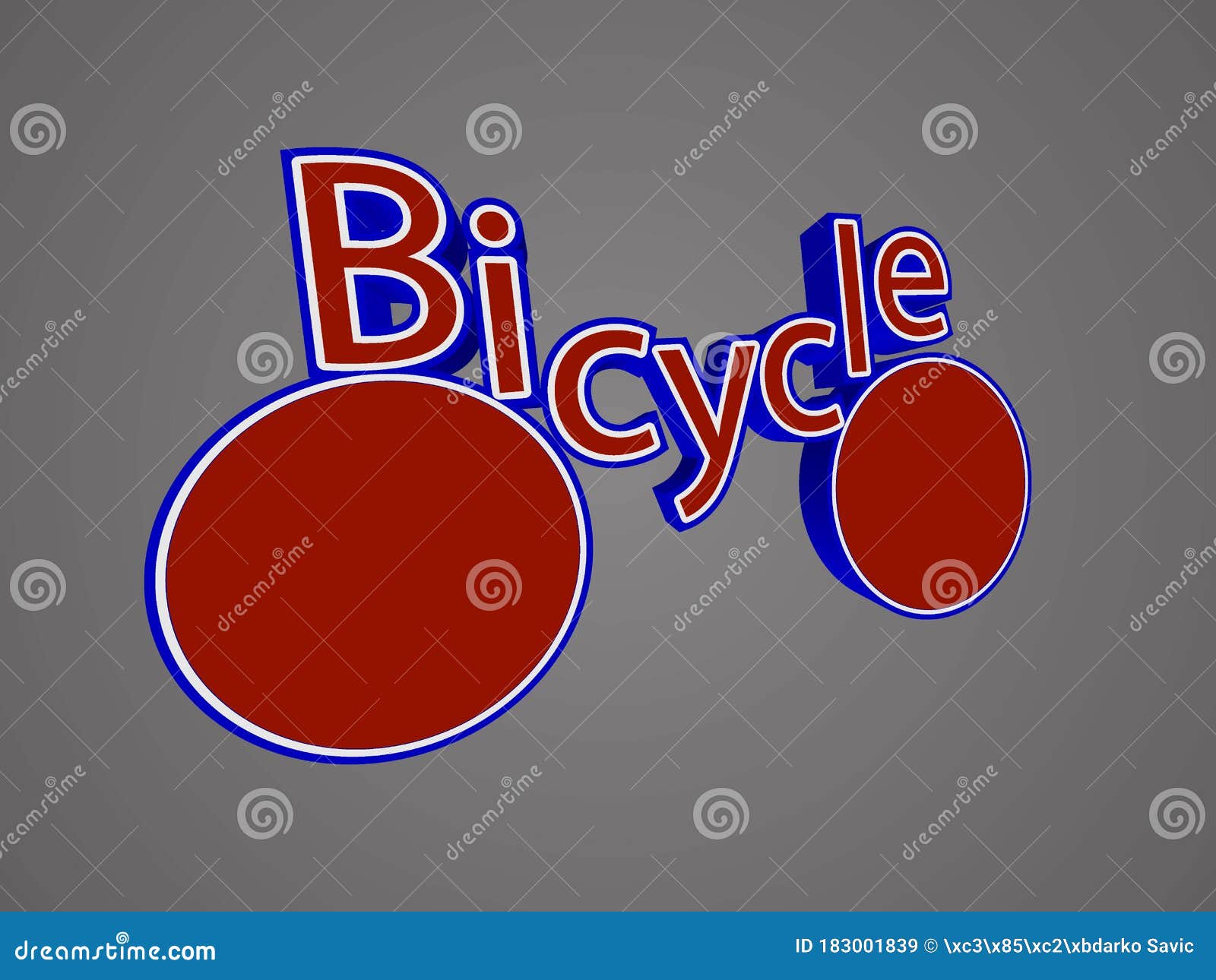 Bicycle Word Vector Illustration Stock Vector - Illustration of bike ...