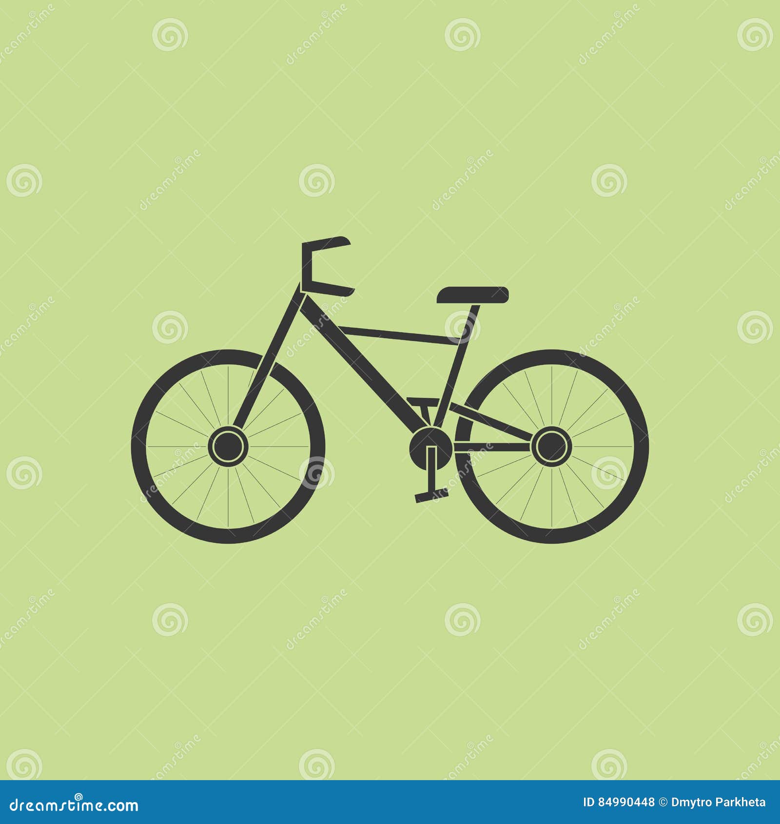 Bicycle bike icon stock vector. Illustration of sign - 84990448