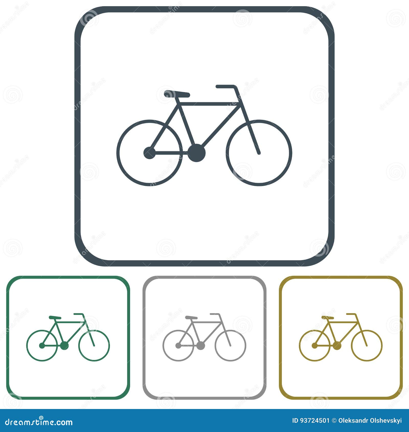 Bicycle / bike icon stock vector. Illustration of city - 93724501