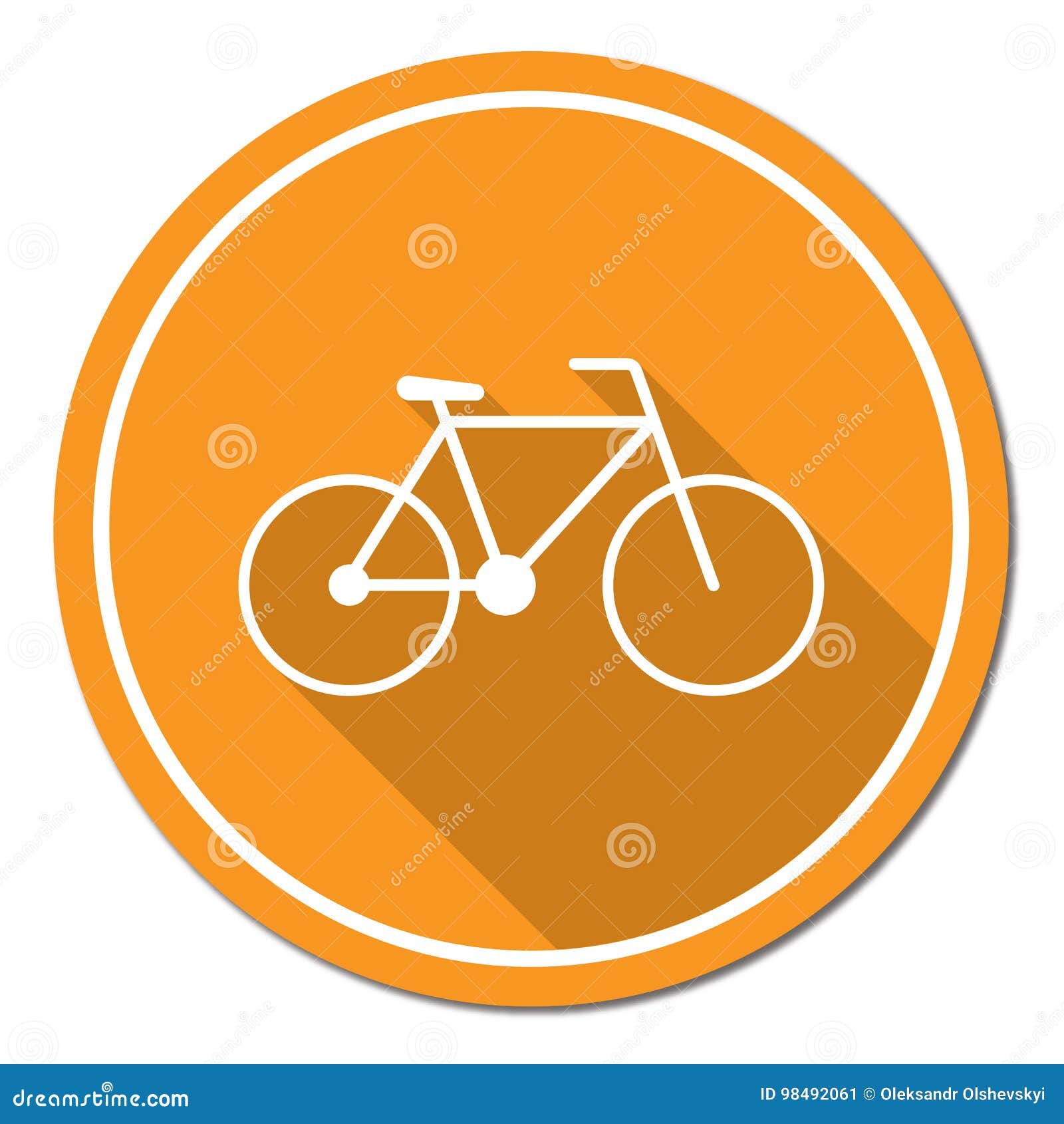 Bicycle / bike icon stock vector. Illustration of slow - 98492061