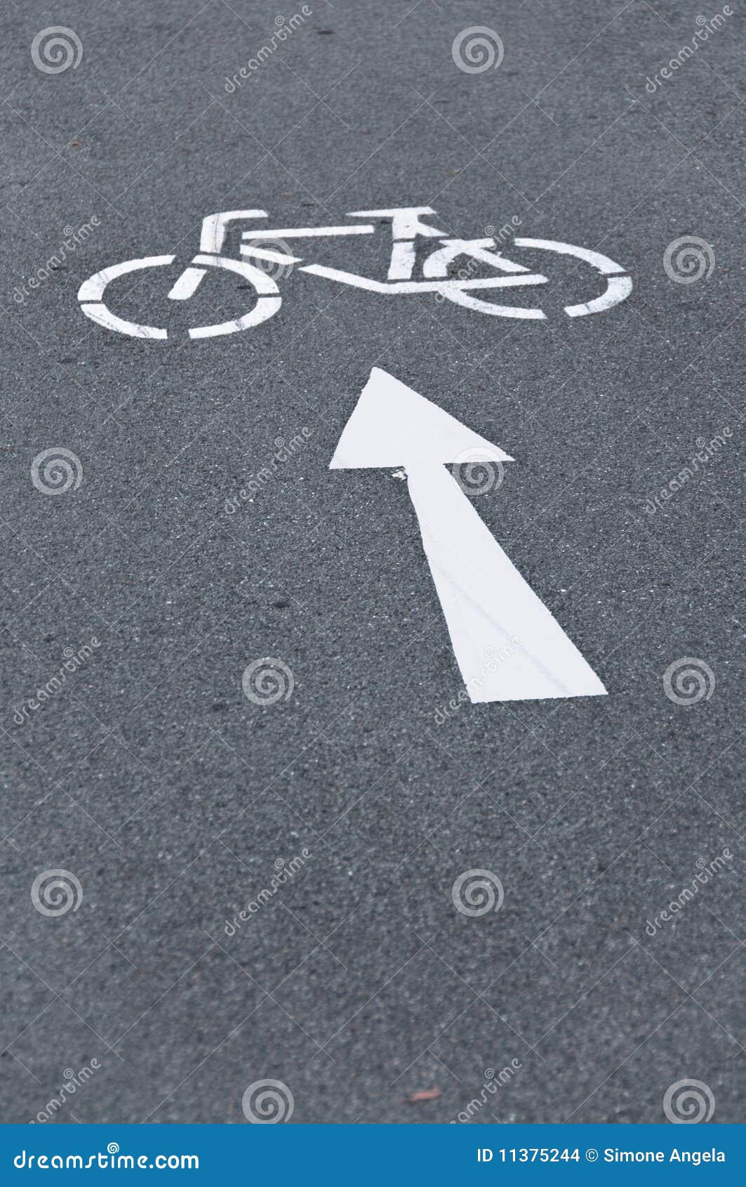 Bicycle Bike Lane Arrow Symbol Stock Photo - Image of path, protection ...