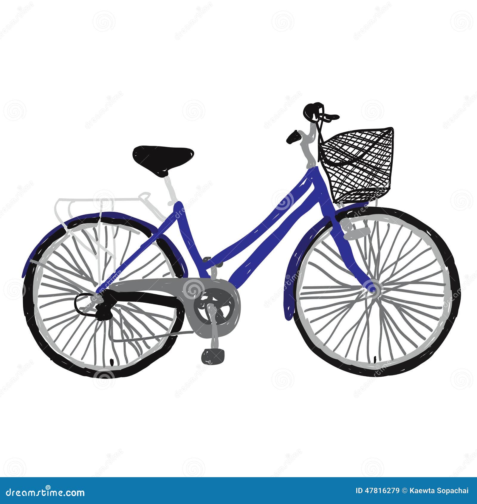 Bicycle blue stock illustration. Illustration of mode - 47816279