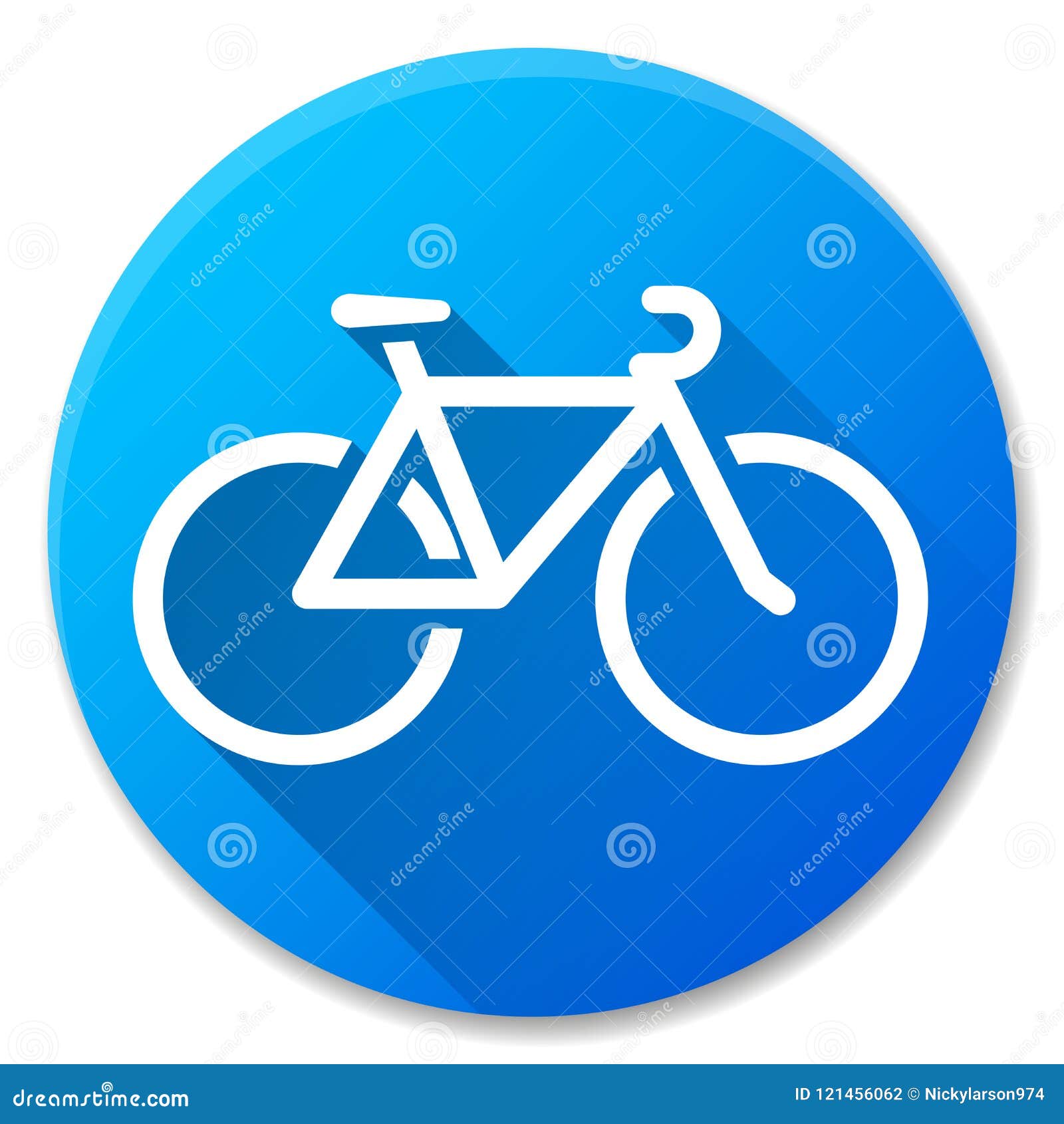 Bicycle Blue Circle Icon Design Stock Vector - Illustration of vector ...