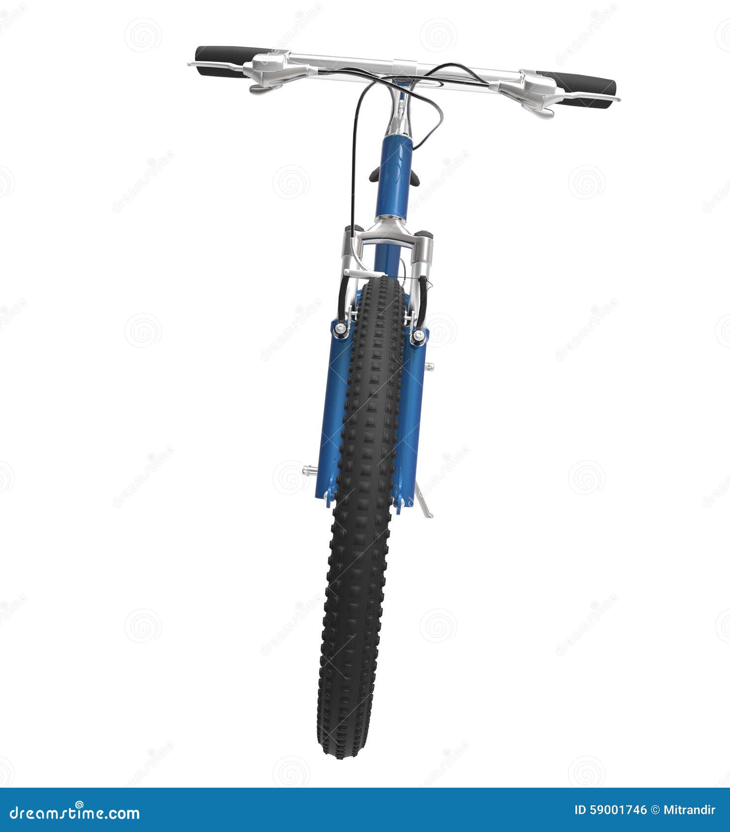 Bicycle blue - front view stock photo. Image of metal - 59001746