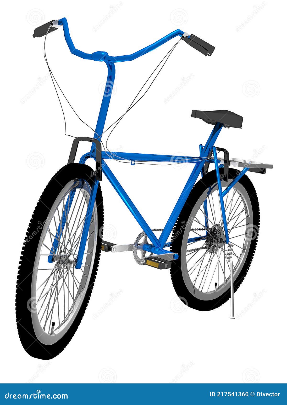 Bicycle Blue Side View Left Stock Photo - Image of relaxation, metallic ...