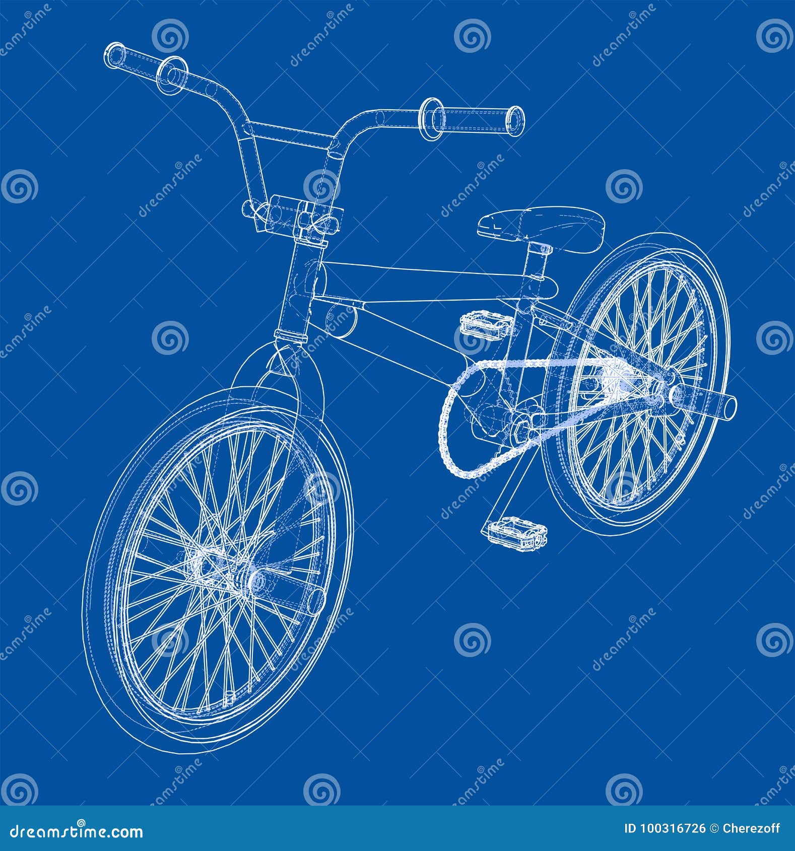 Bicycle bmx. Vector stock vector. Illustration of graphic - 100316726