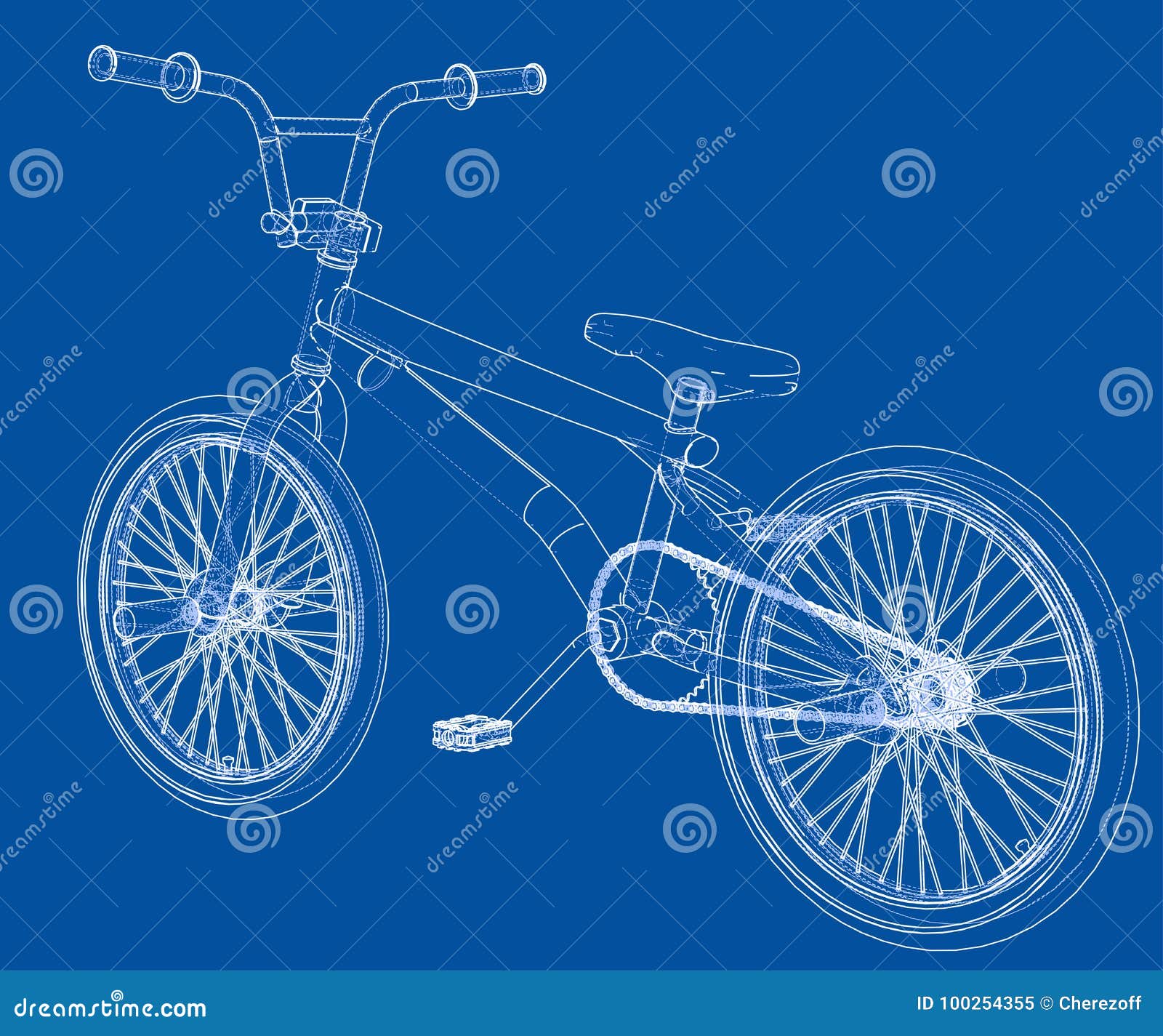 Bicycle bmx. Vector stock vector. Illustration of frame - 100254355