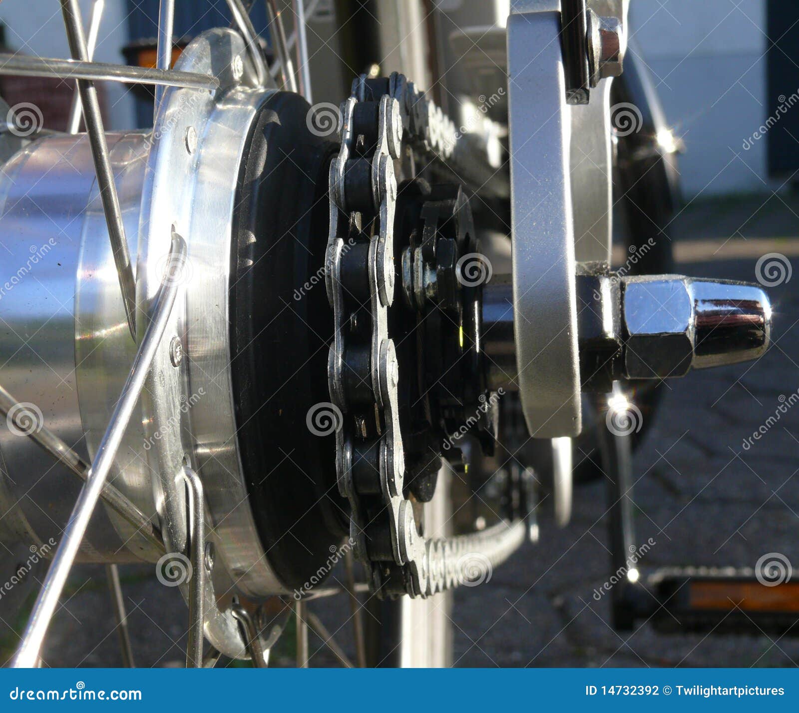 Bicycle chain stock photo. Image of cable, electric, detail - 14732392