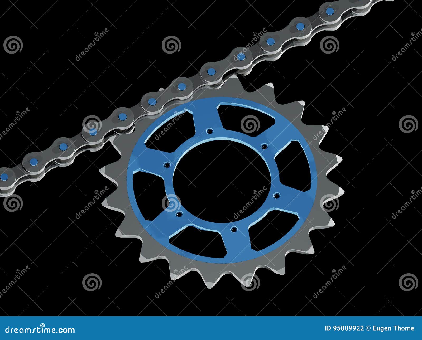 Bicycle Chain with Chainring Stock Illustration - Illustration of ...