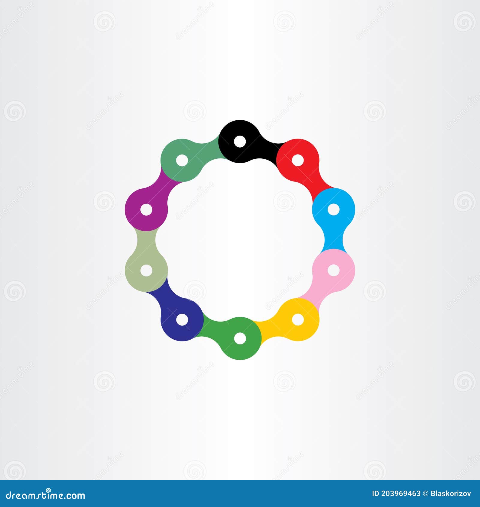 Bicycle Chain Circle Logo Vector Stock Vector - Illustration of ...