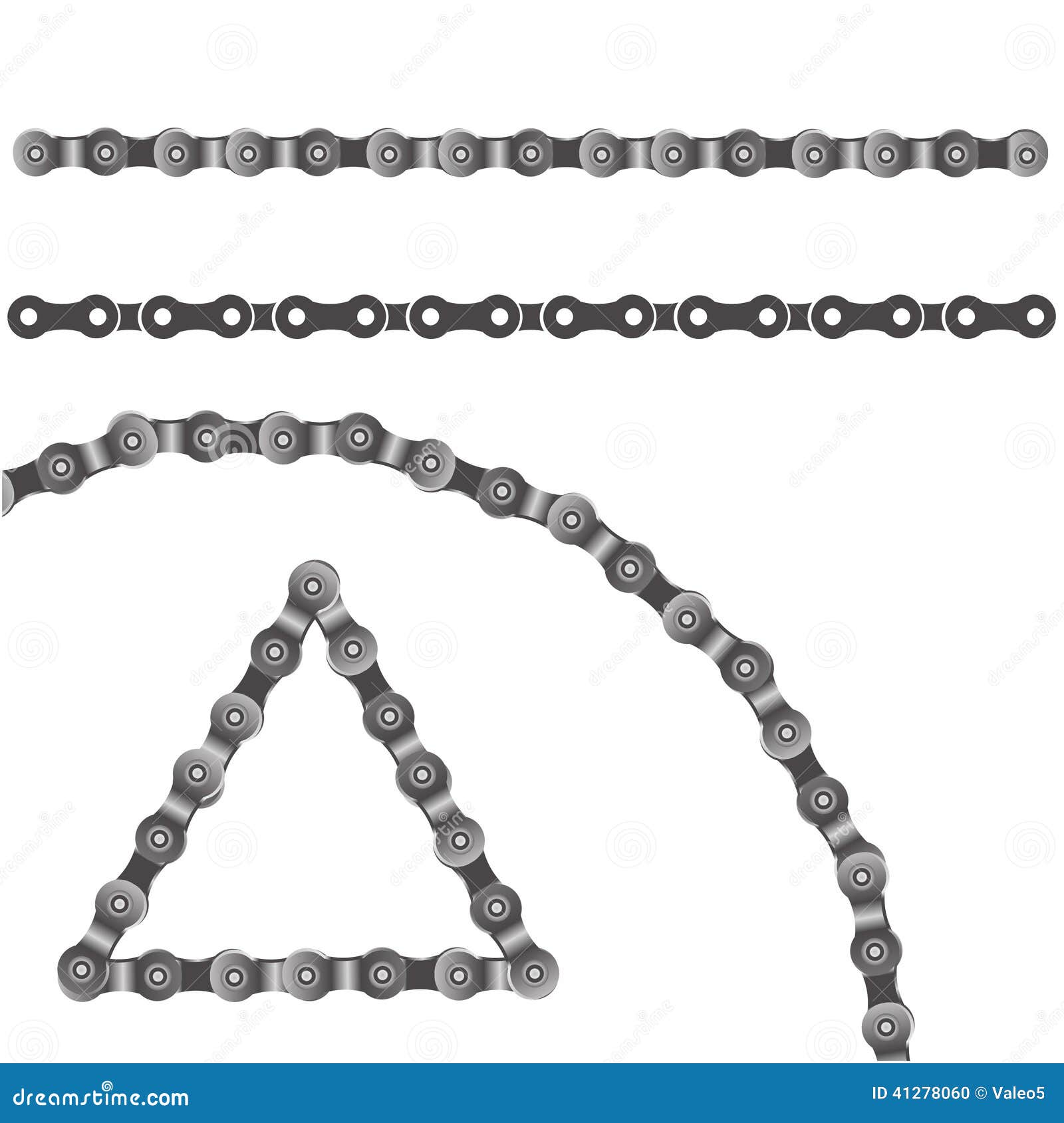Bicycle chain stock vector. Illustration of cycle, equipment - 41278060