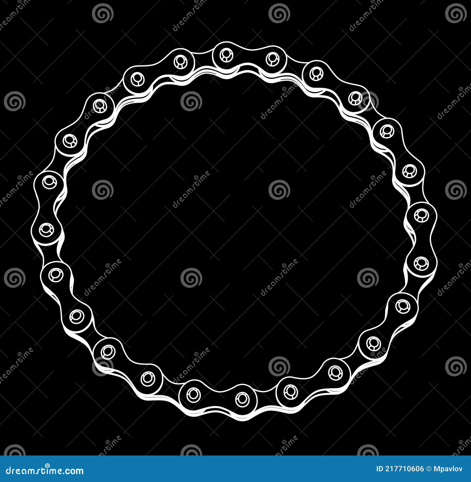 Bicycle Chain. 3D Design Vector Stock Vector - Illustration of black ...