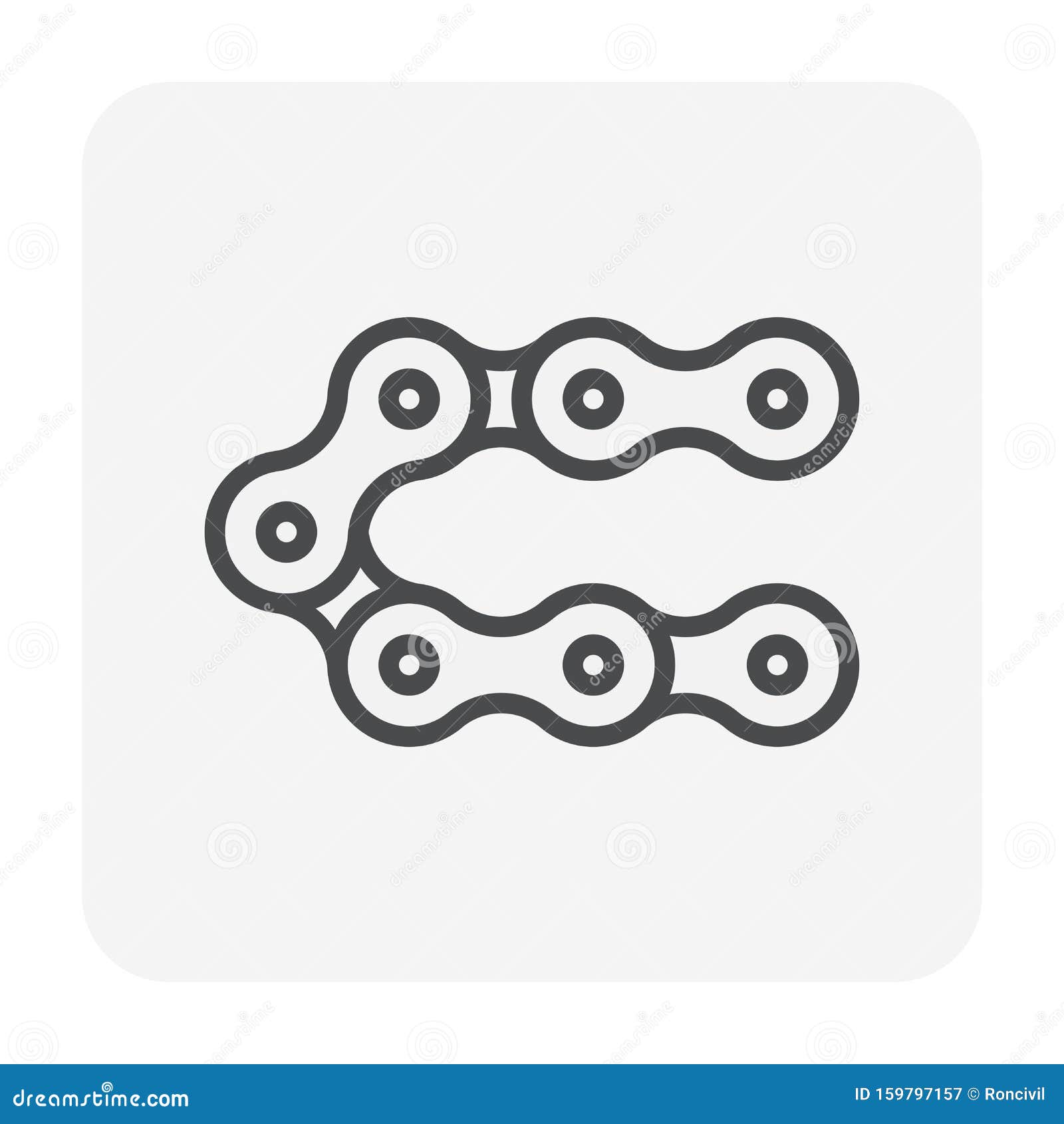 Bicycle chain icon stock vector. Illustration of chain - 159797157