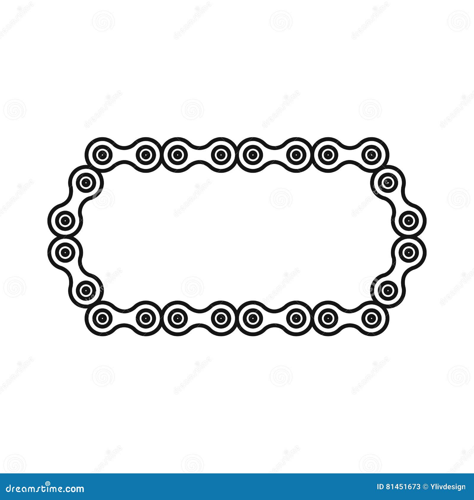 Bicycle Chain Icon, Outline Style Stock Vector - Illustration of drive ...