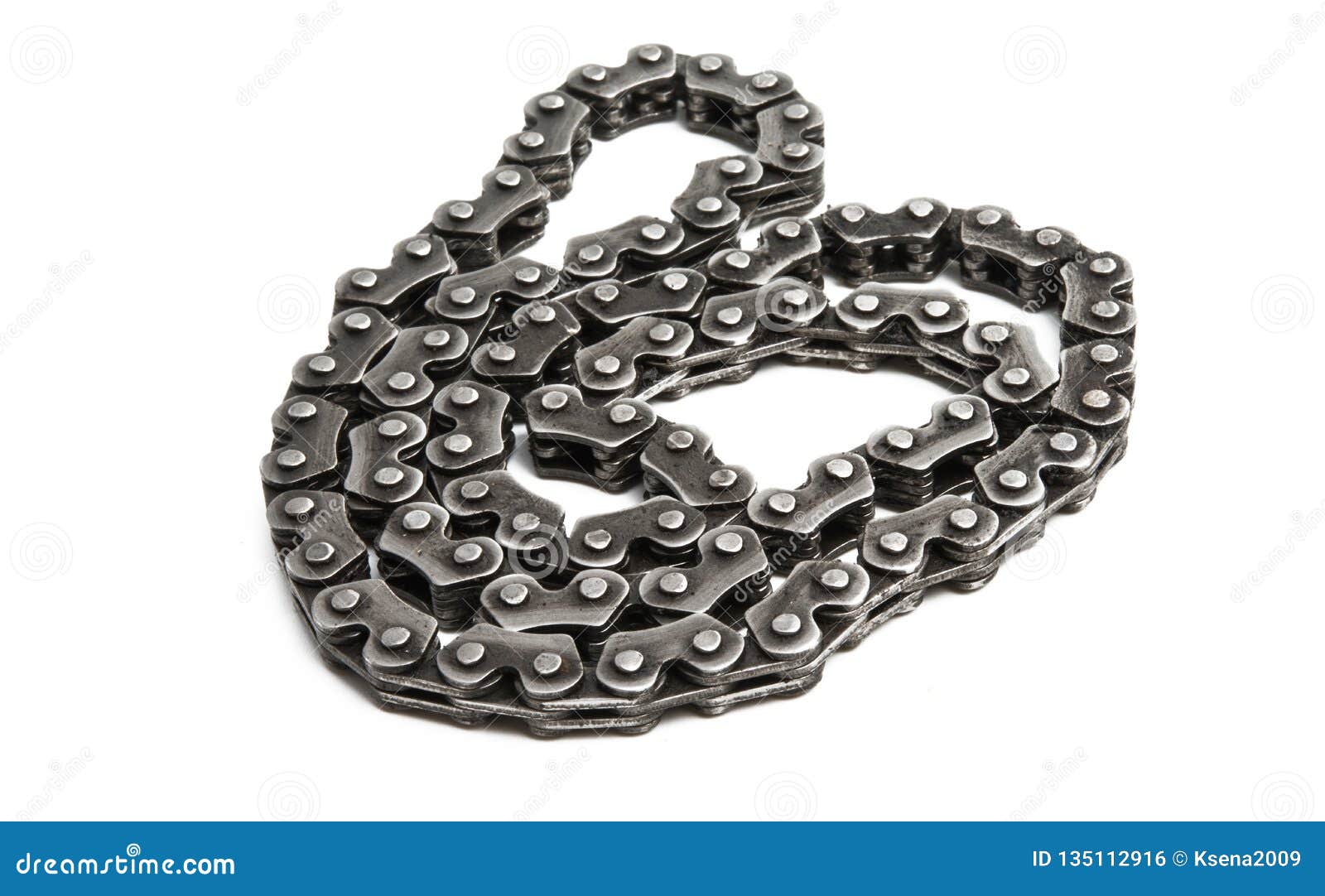 Bicycle chain isolated stock photo. Image of metal, isolated - 135112916