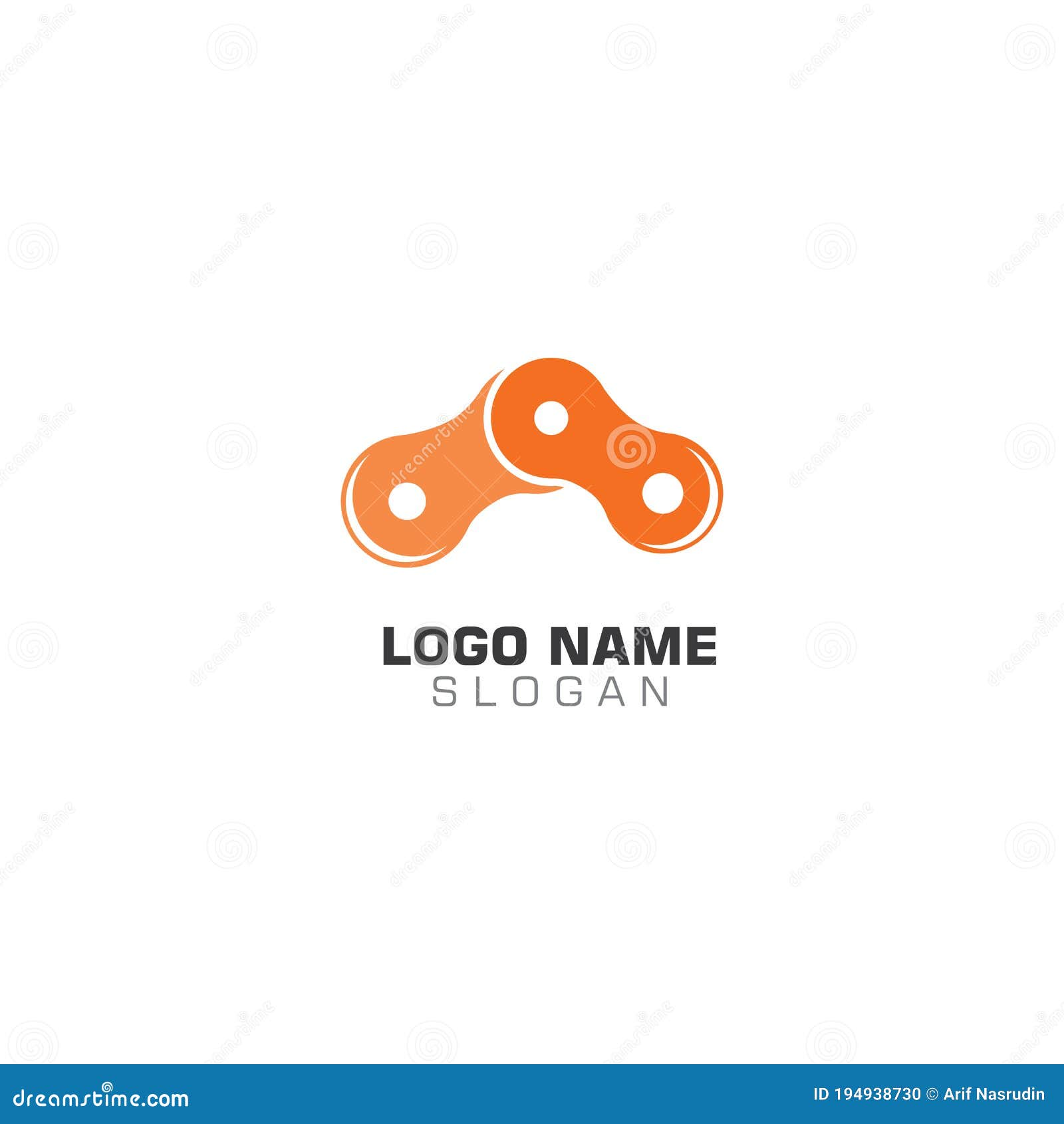 Bicycle Chain Link Logo Creative Design Template Stock Illustration ...