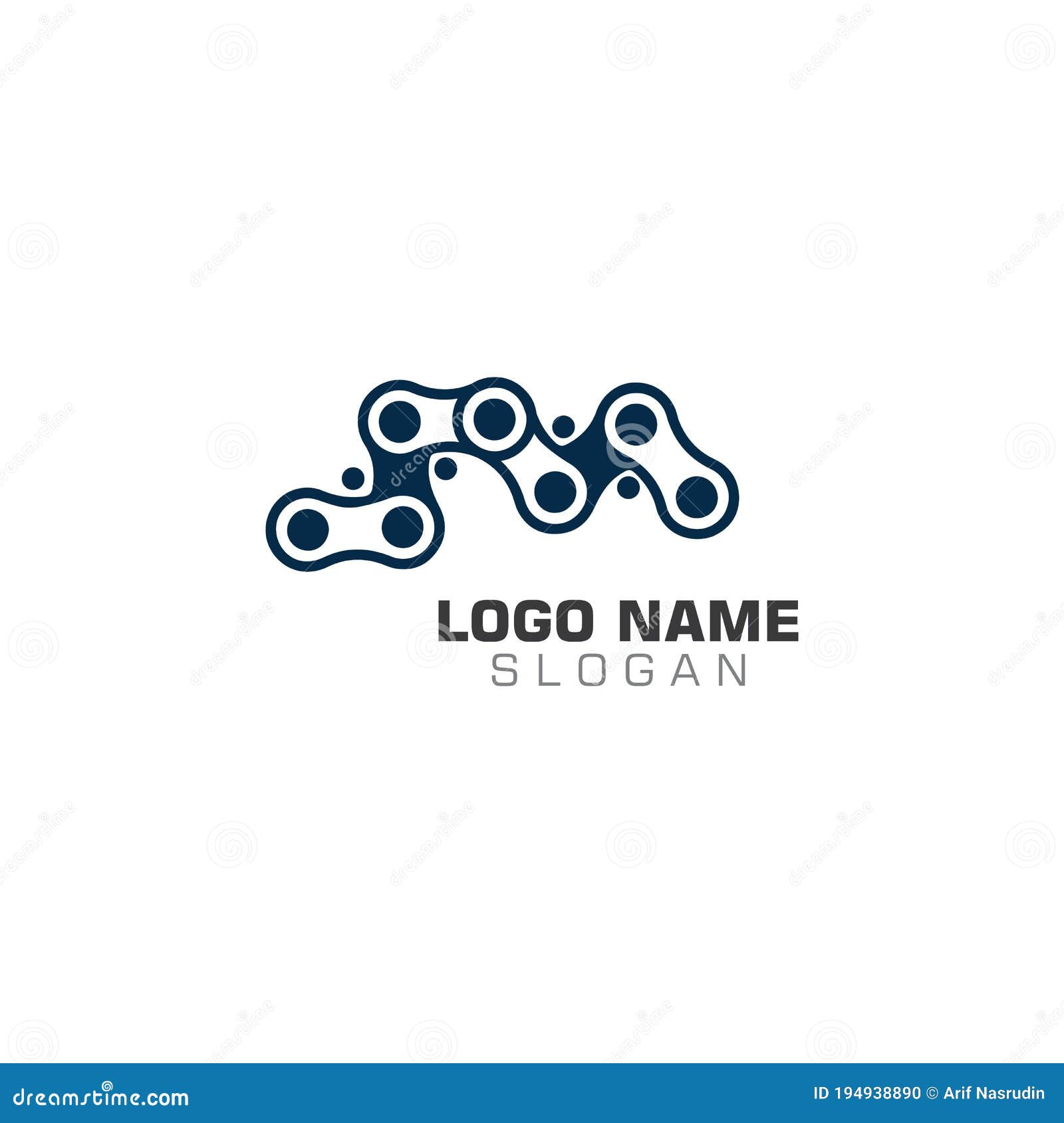 Bicycle Chain Link Logo Creative Design Template Stock Illustration ...