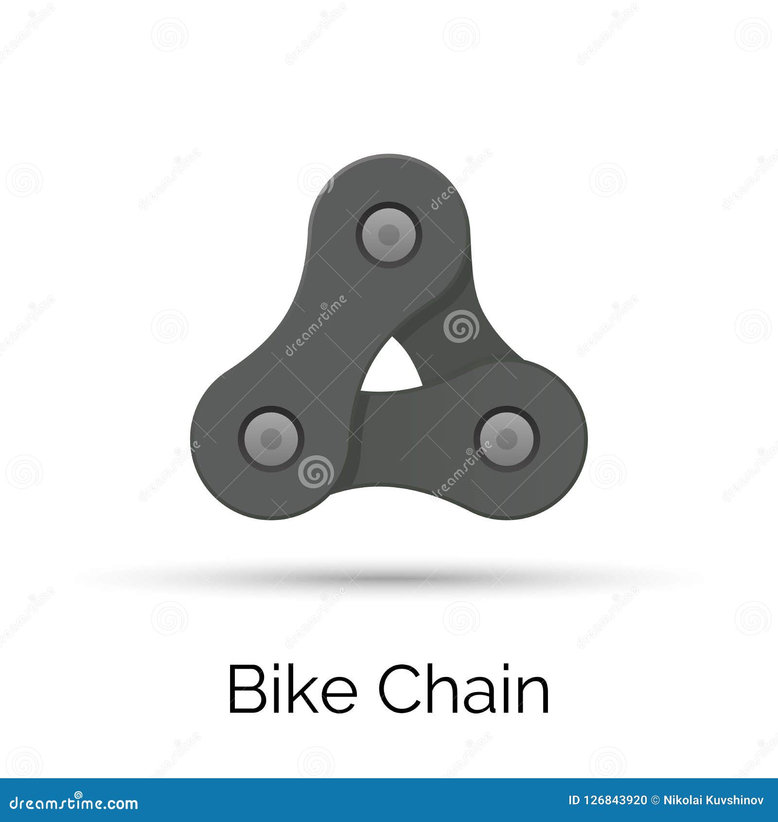 Bicycle Chain Links 3 Pieces Stock Vector - Illustration of link ...