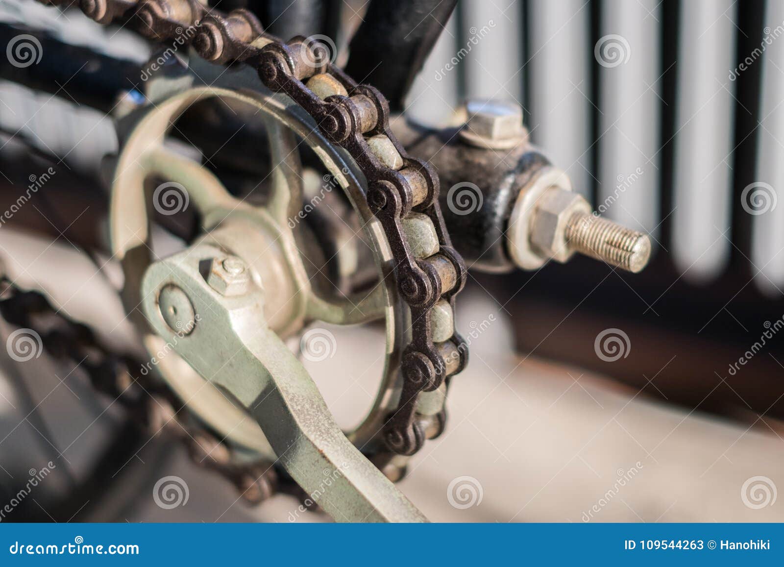 Bicycle Chain Macro, Closeup of Old Bicycle Chain Stock Image - Image ...