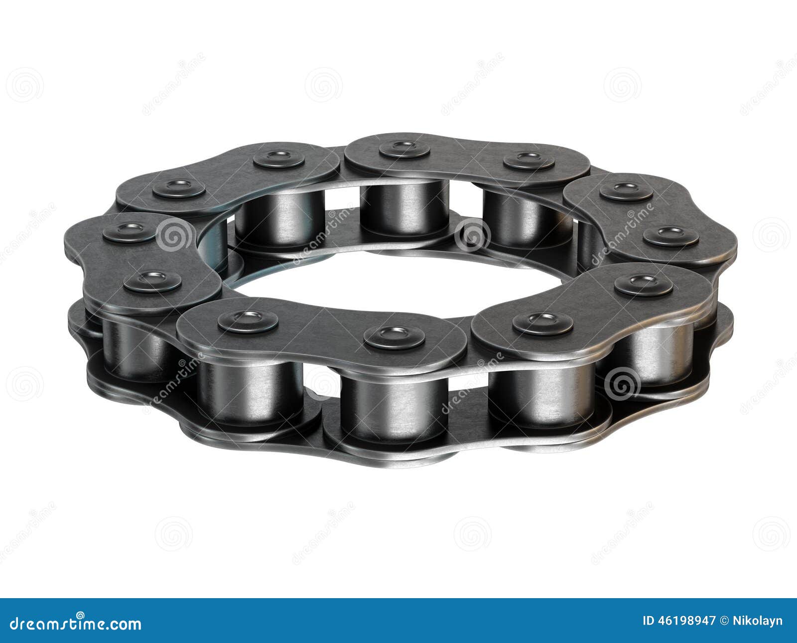 Bicycle chain ring stock image. Image of iron, link, alloy - 46198947