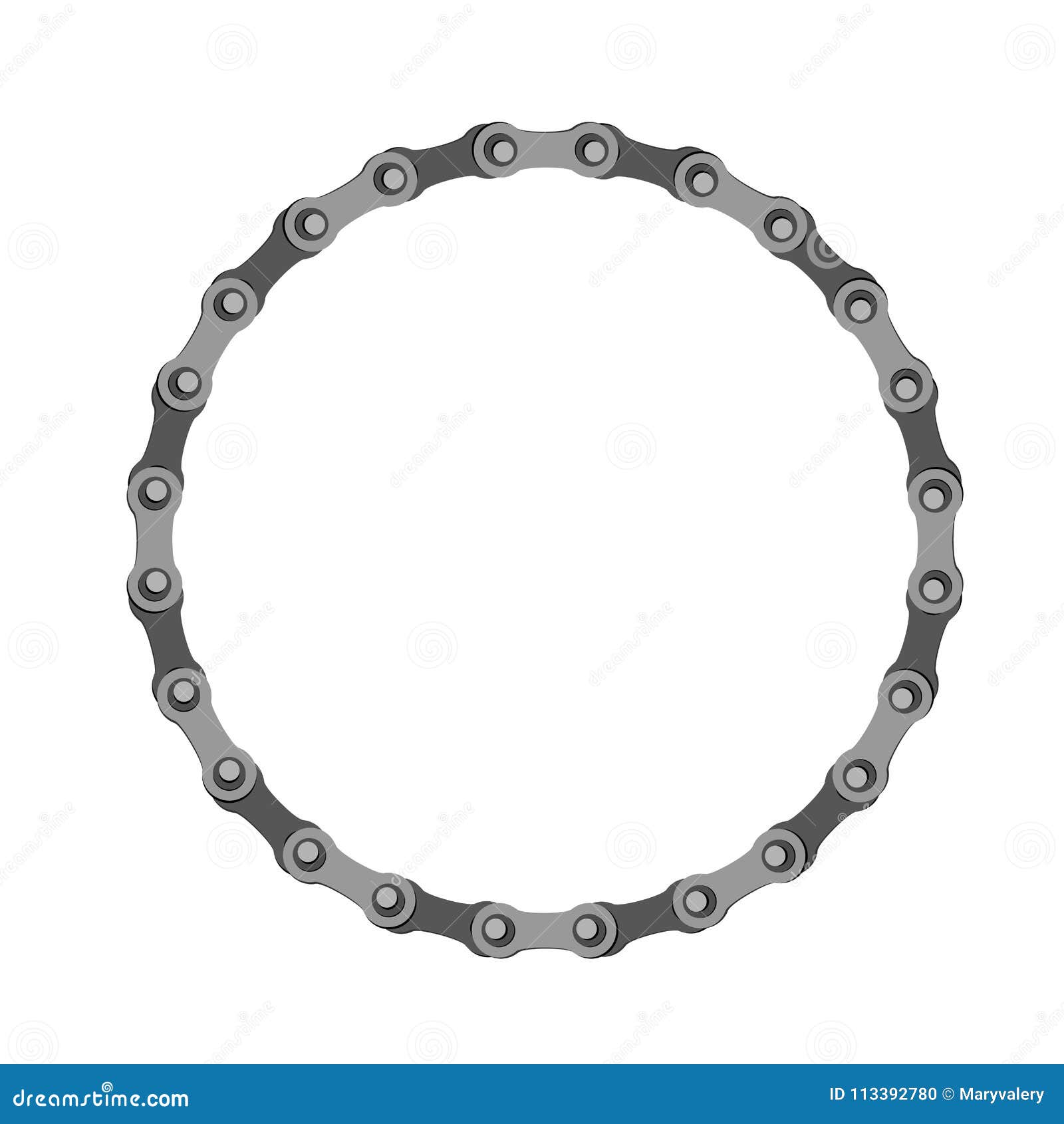Bicycle Chain Round Frame. Iron Frame Stock Vector - Illustration of ...
