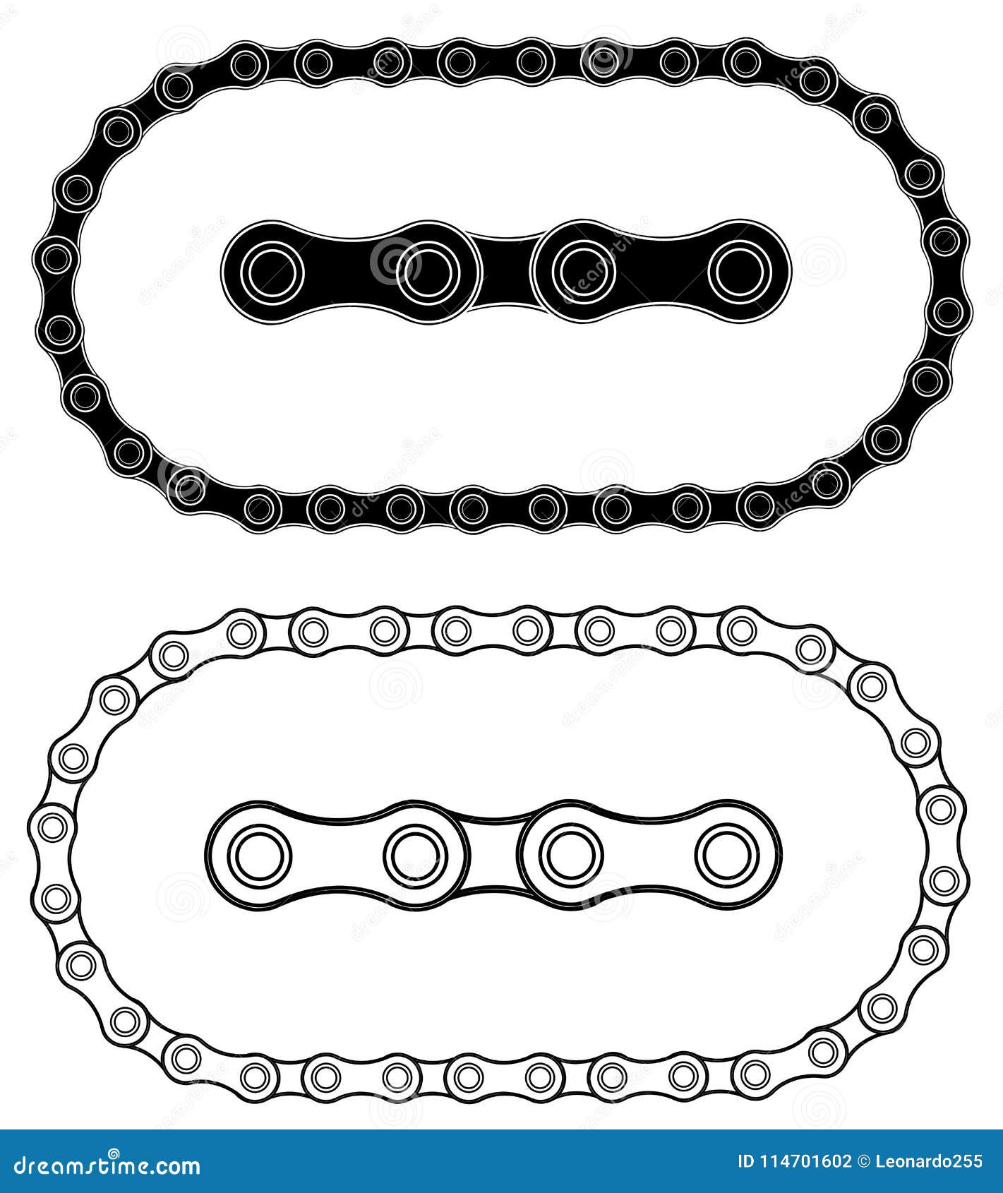 Bicycle Chain Seamless set stock vector. Illustration of graphic ...