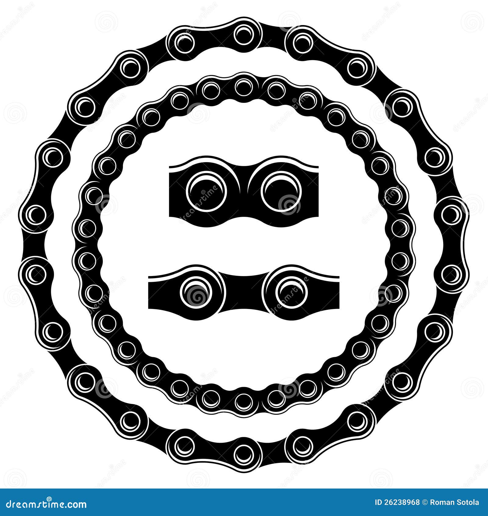 Bicycle Chain Seamless Silhouettes Stock Vector - Illustration of black ...